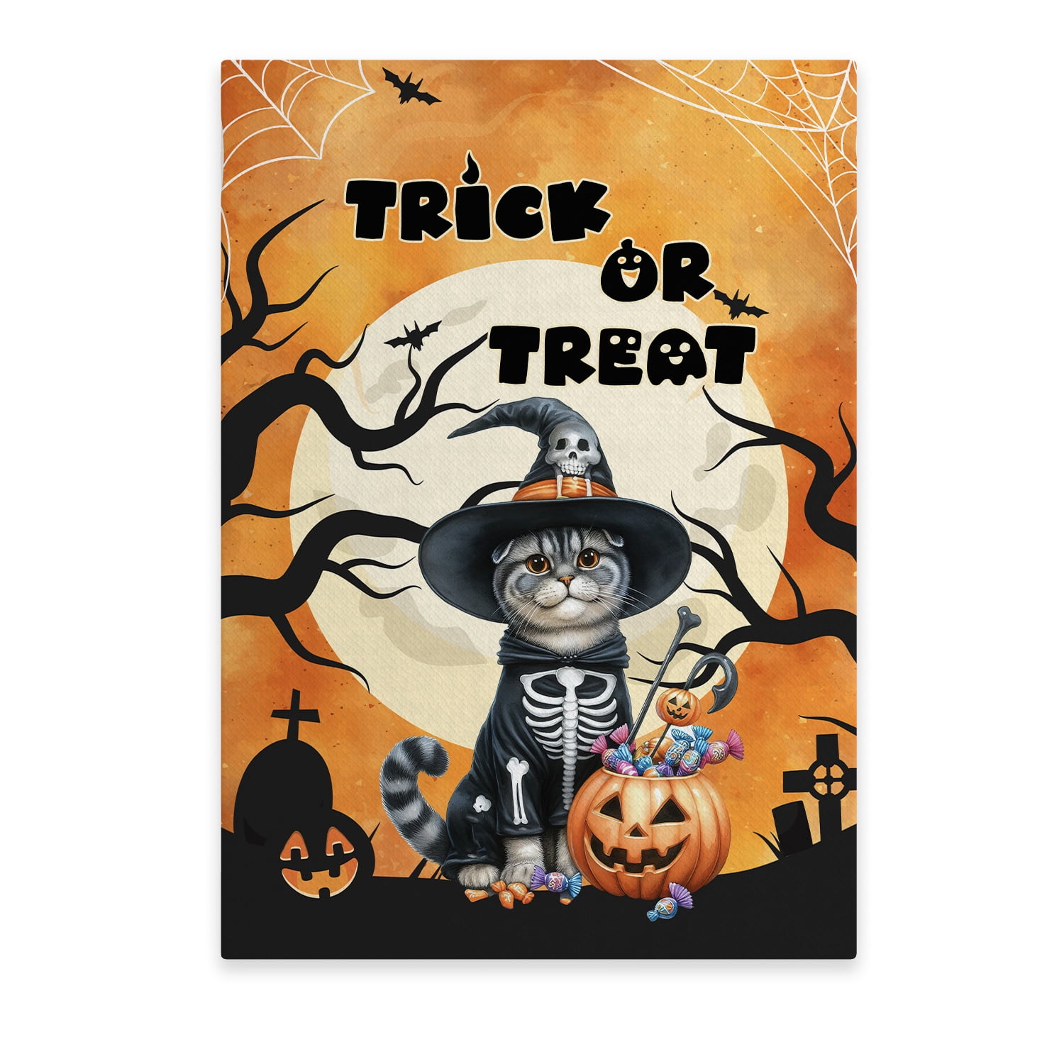 Trick or Treat Scottish Fold Needs Candy Happy Halloween Night Vertical ...