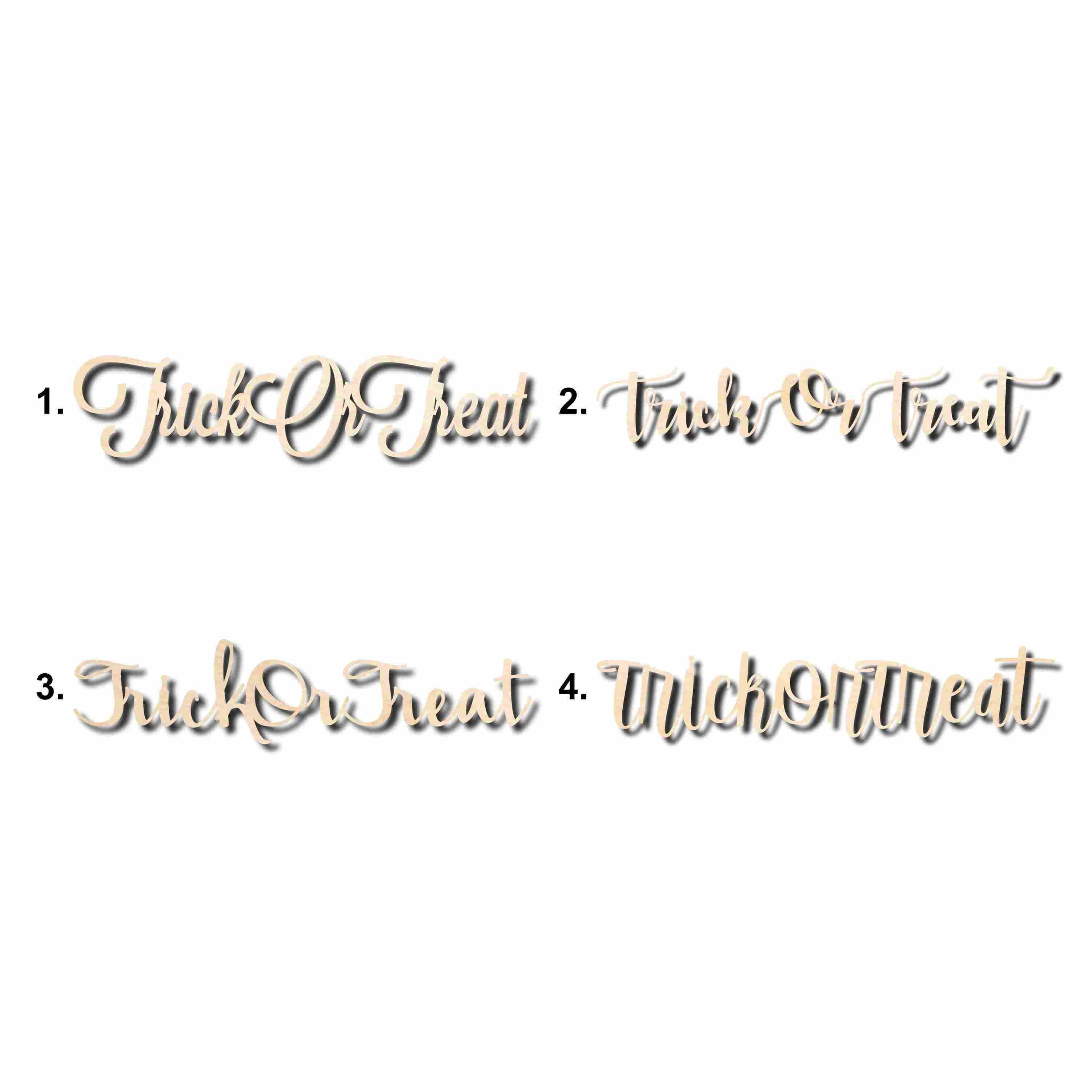 Trick or Treat Sign Unfinished Wood Cutout Home Decor DIY Option 3- 10 ...