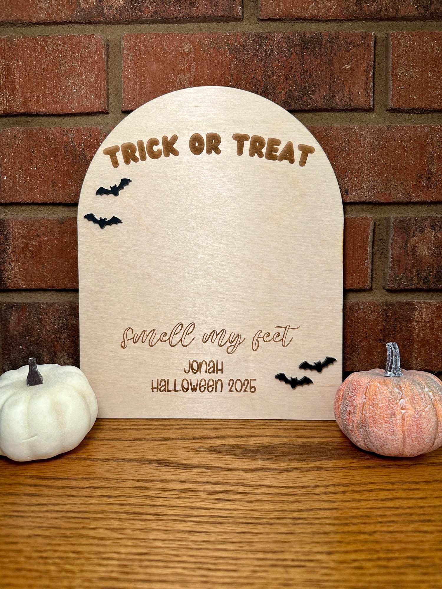 Trick or Treat Smell My Feet Baby Keepsake Sign, Baby’s First Halloween ...