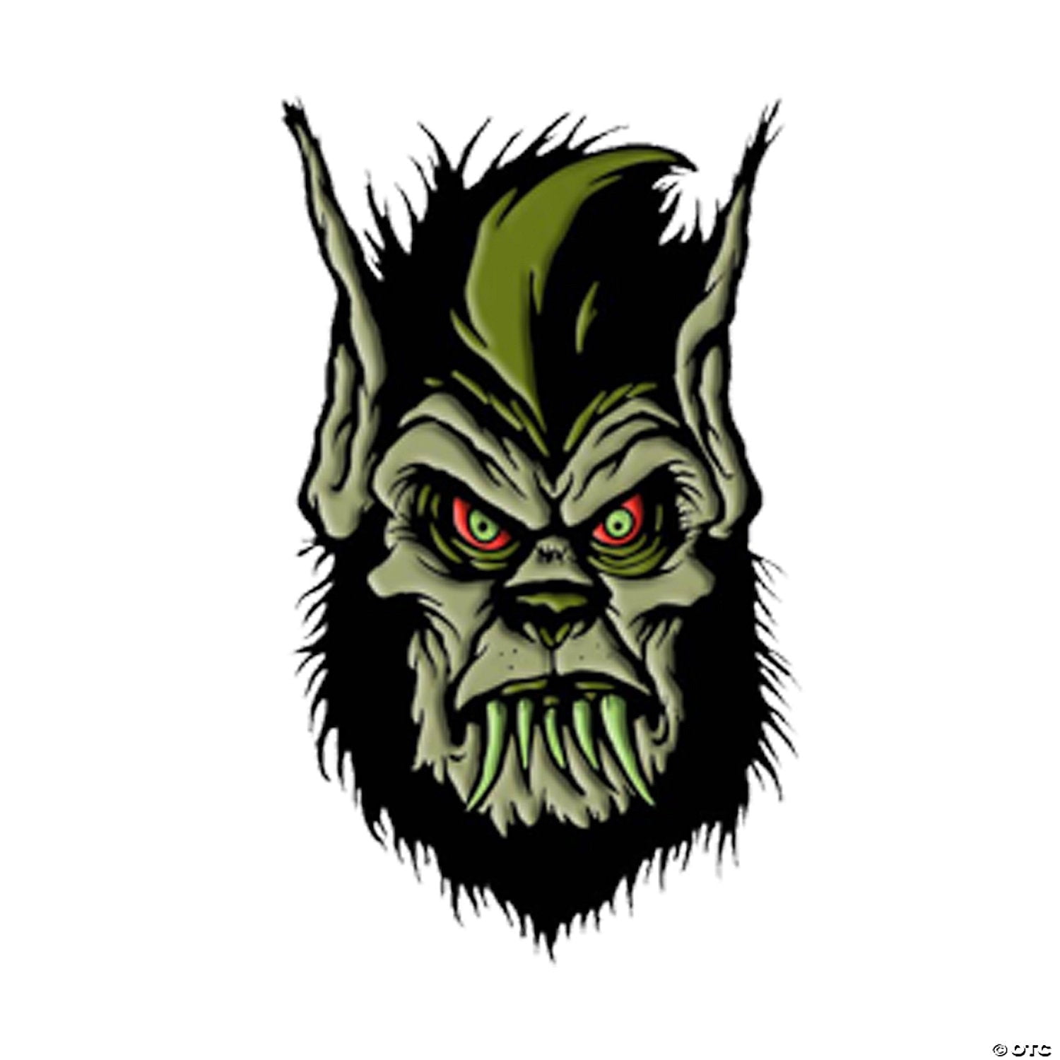 1 1/2" Toxictoons™ Werewolf Monster Face Full-color Enamel Pin ...
