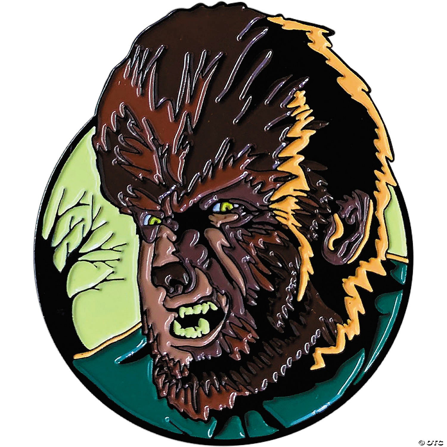 1 3/4" The Wolf Man™ Wolf Man Character Face Full-color Enamel Pin ...