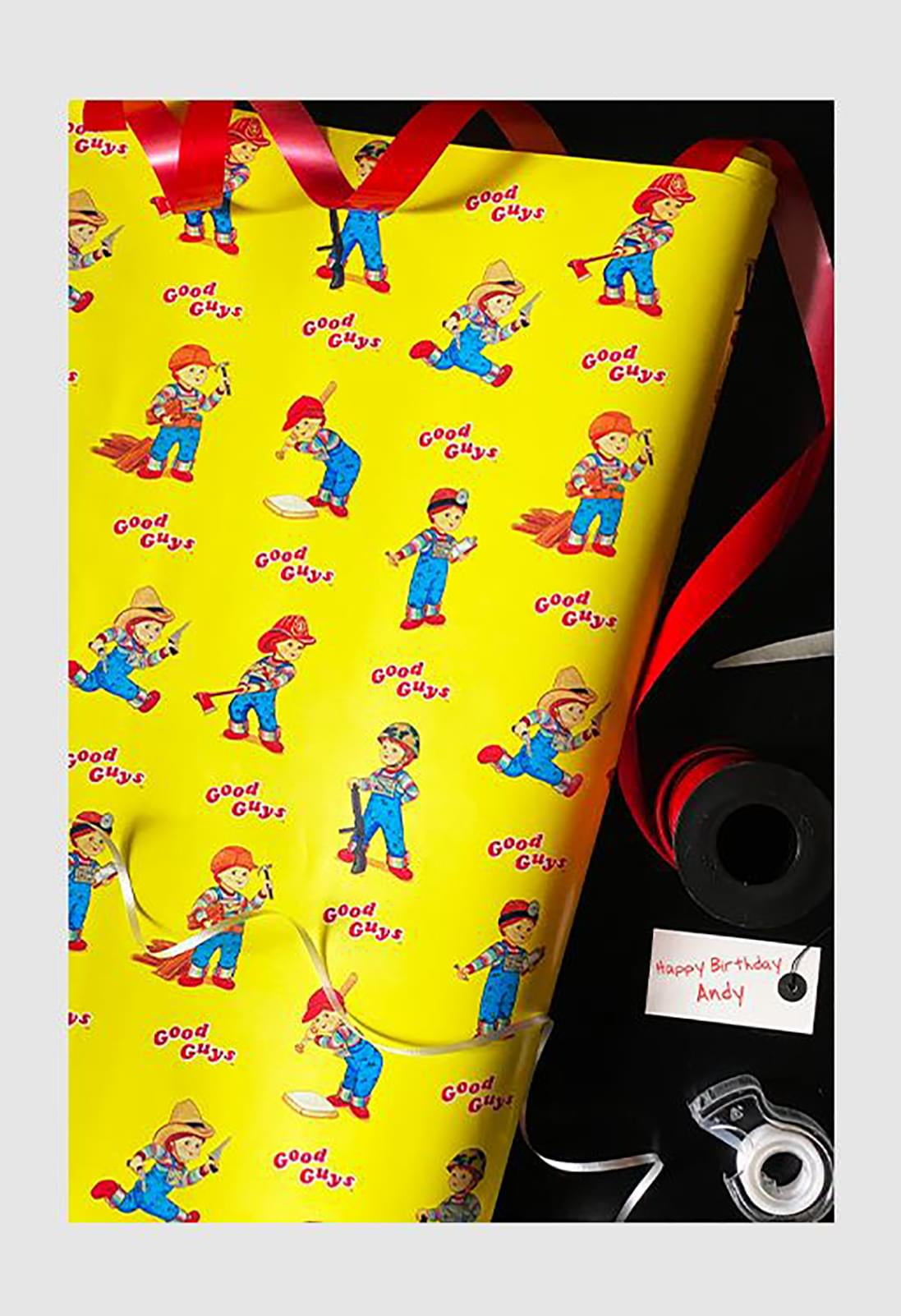 Trick or Treat Studios Good Guys Chucky Horror Movie Gift Wrap, 30 x 96 ...