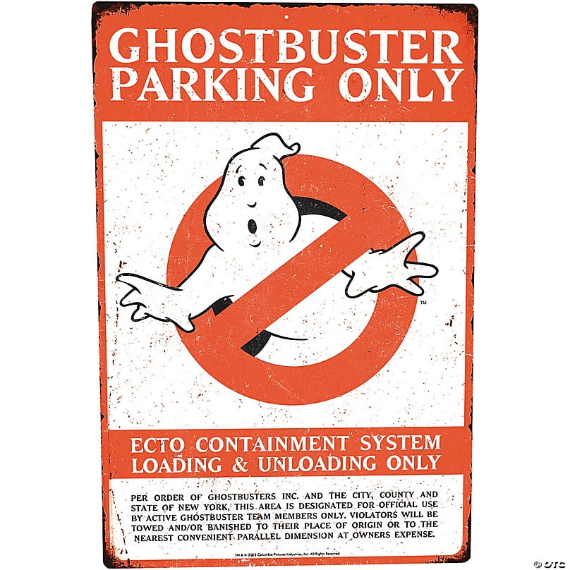 Trick or Treat Studios Ghostbusters Parking Only Metal Sign - Walmart ...