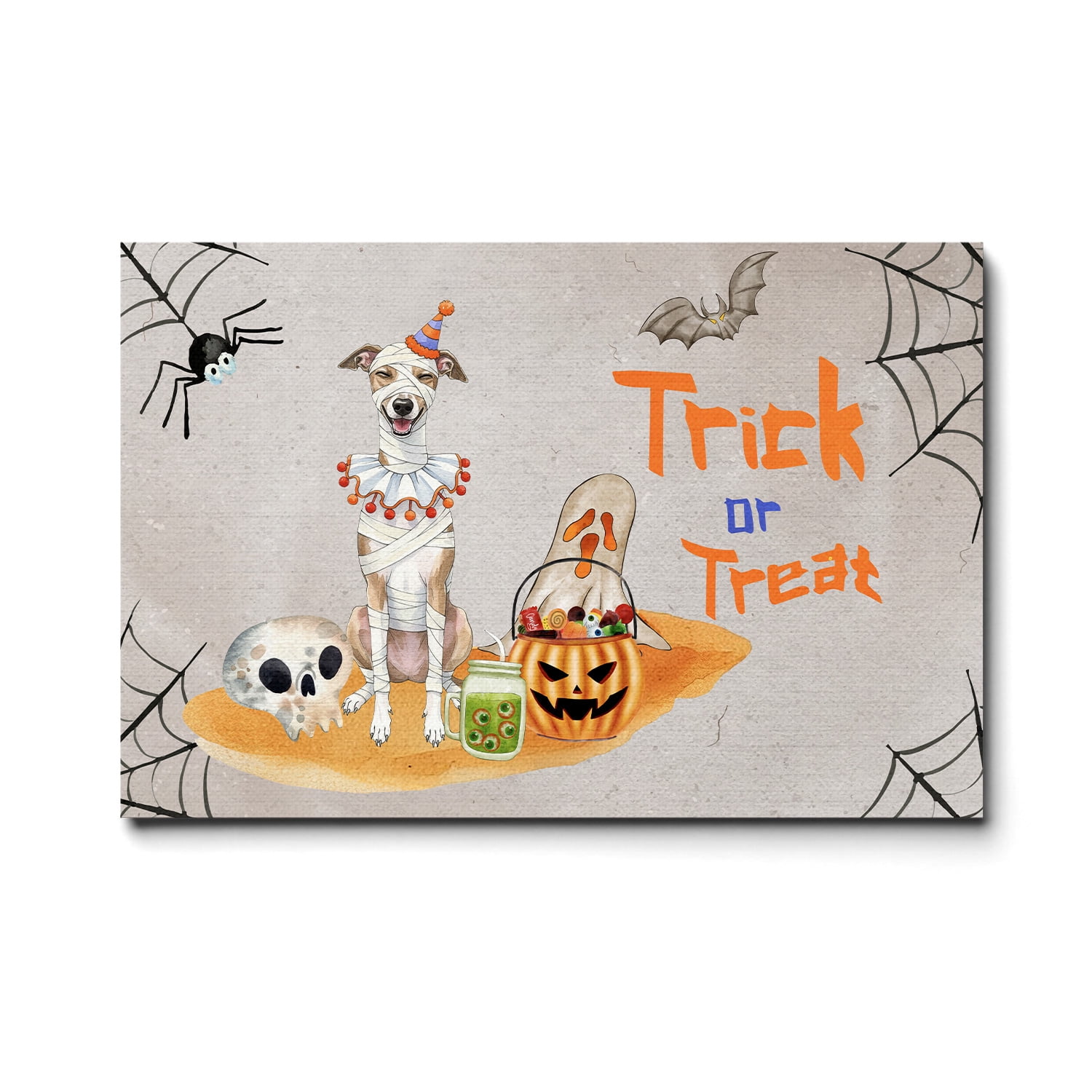 Trick or Treat Whippet Funny Mummy Cosplay Pumpkin Candy Basket ...