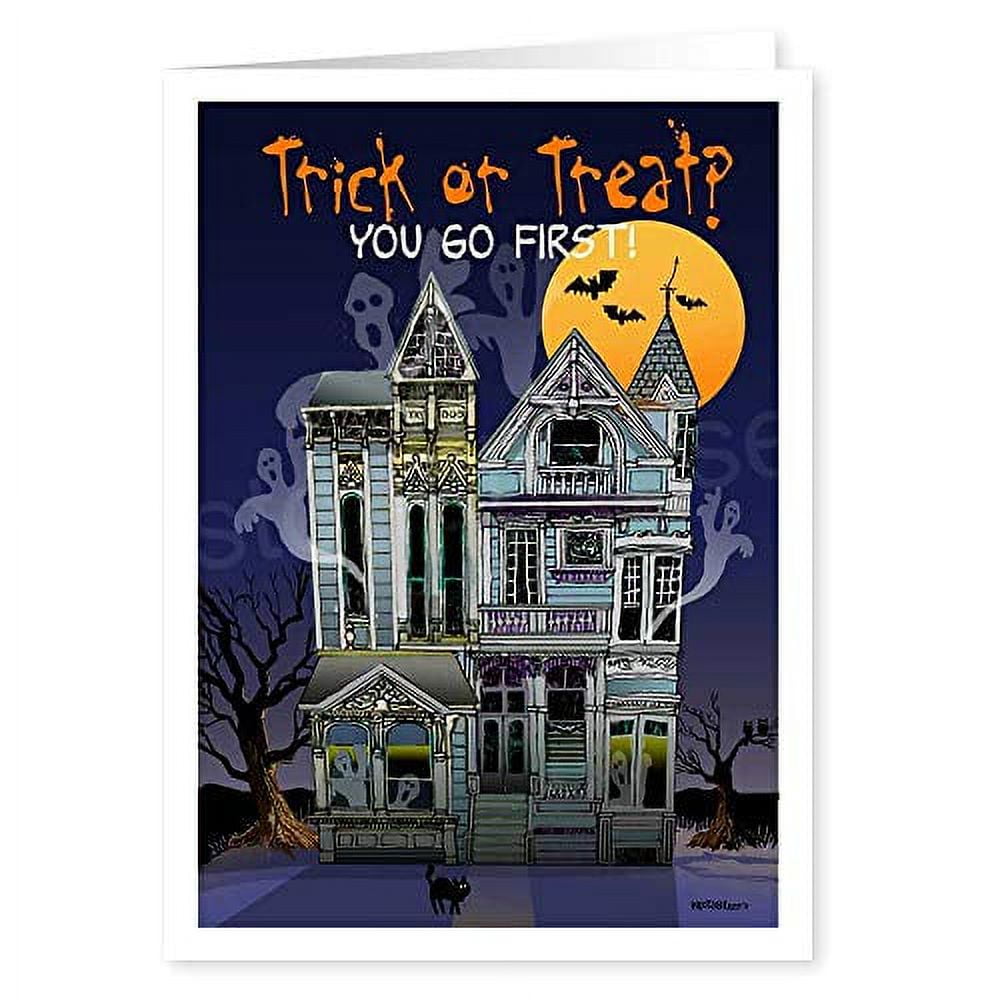 Trick or Treat? You Go First Funny Halloween Card - 12 Halloween Cards ...