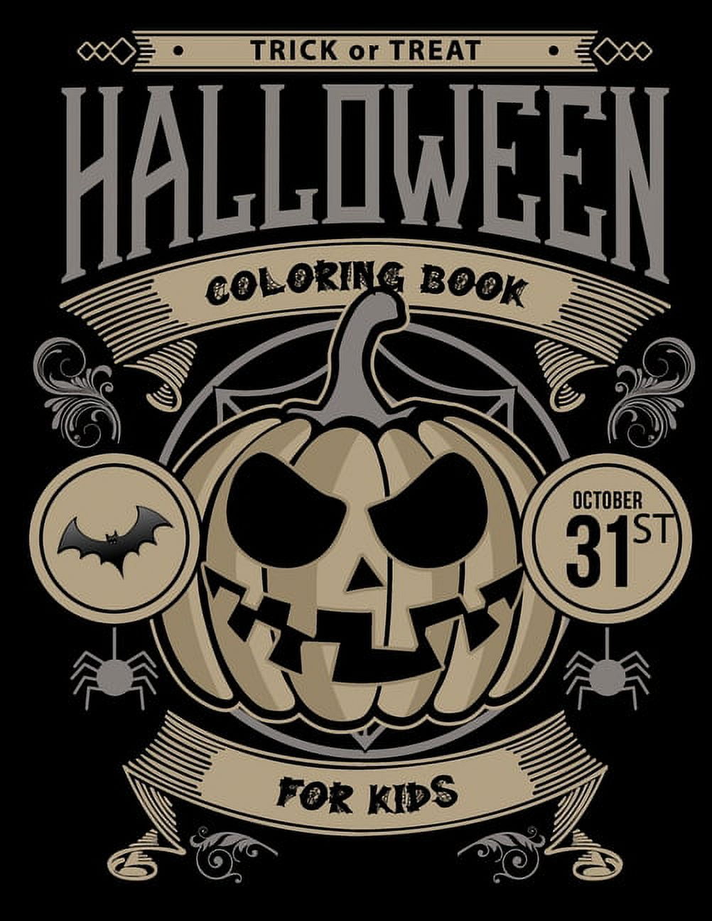 Trick or treat Halloween Coloring Book For Kids: Kids Halloween Book ...