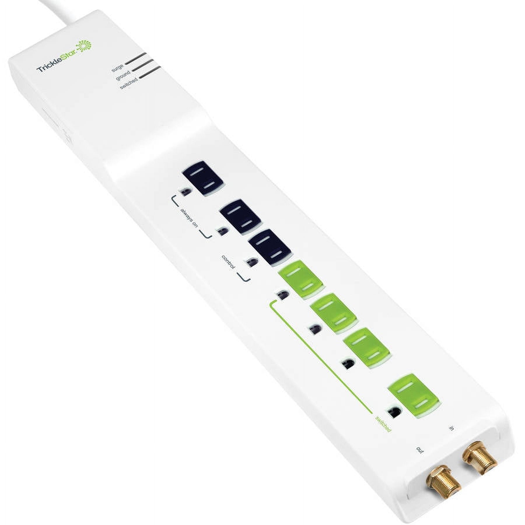 Tricklestar 7-Outlet Power Strip With 4' Heavy Duty Cord - Walmart.com