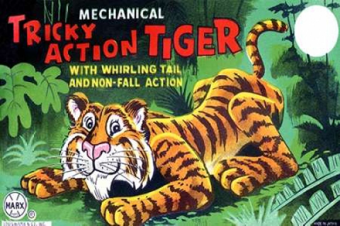 Tricky Action Tiger Poster Print by Retrobot (24 x 36) - Walmart.com