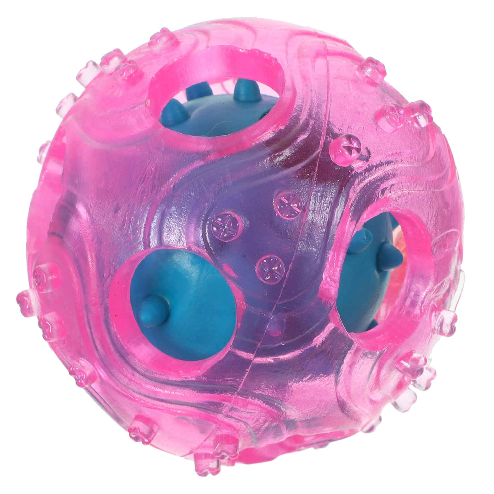 Tricky Treat Ball Interactive Food Dispensing Dog Toy Treat Ball Rubber ...