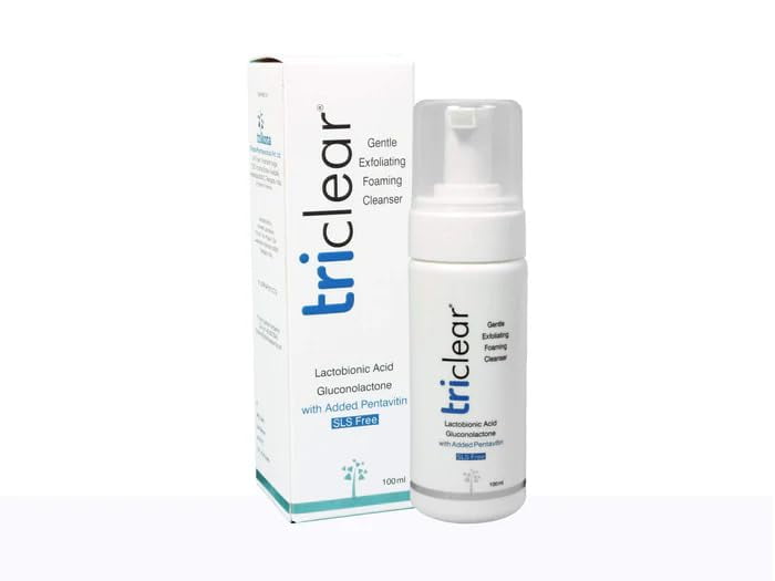 Triclear Gentle Exfoliating Foaming Cleanser for Face Skin Cleanser 100 ...