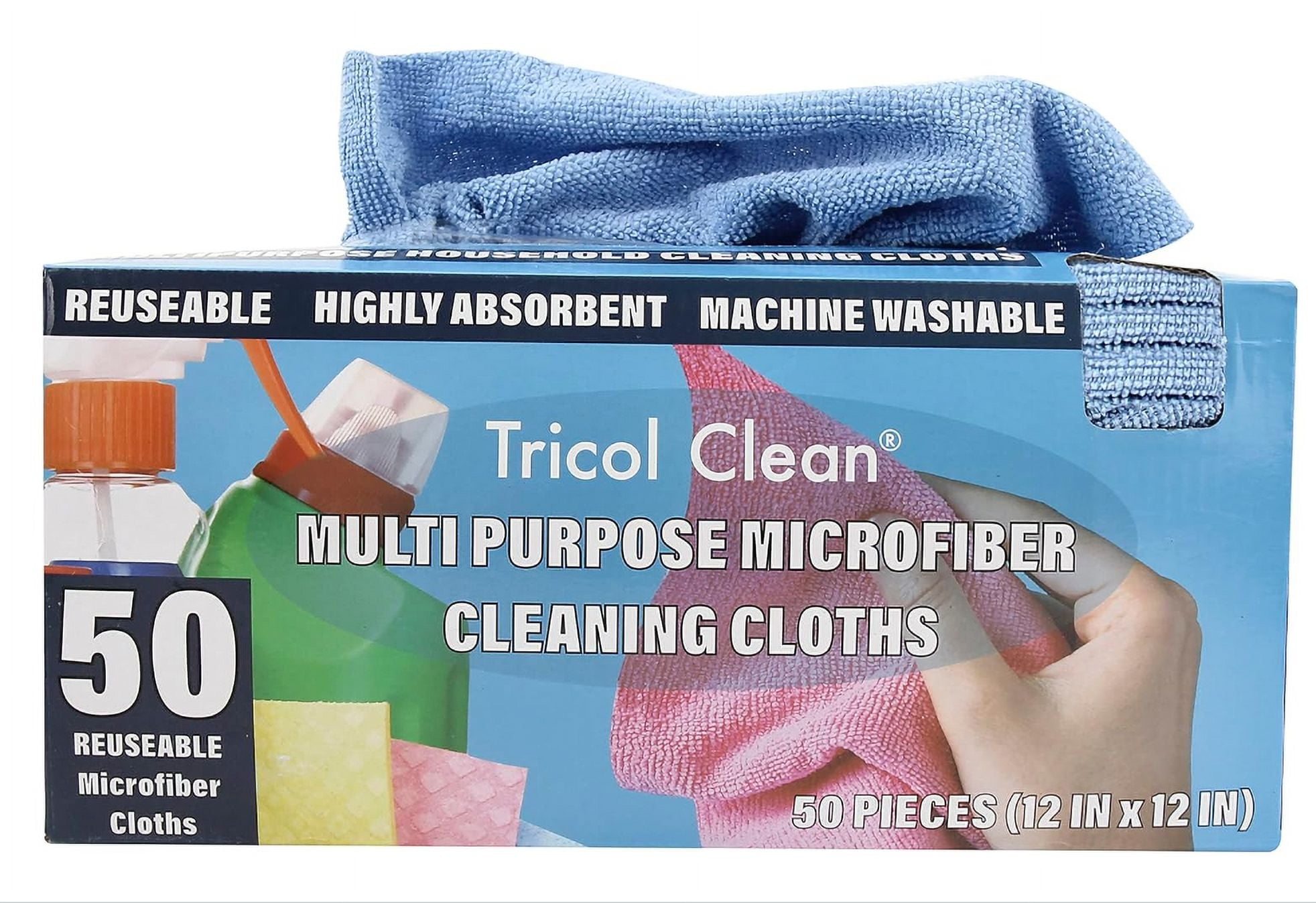 Tricol Clean Profesional Resuable Lint Free Microfiber Edgeless ...