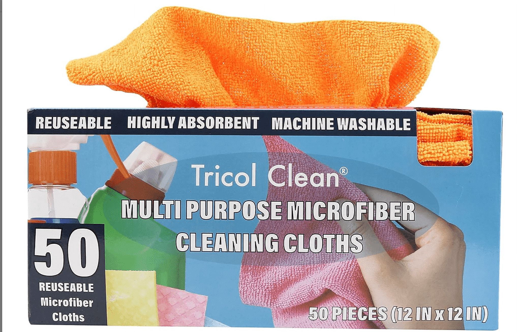 Tricol Clean Profesional Resuable Lint Free Microfiber Edgeless ...