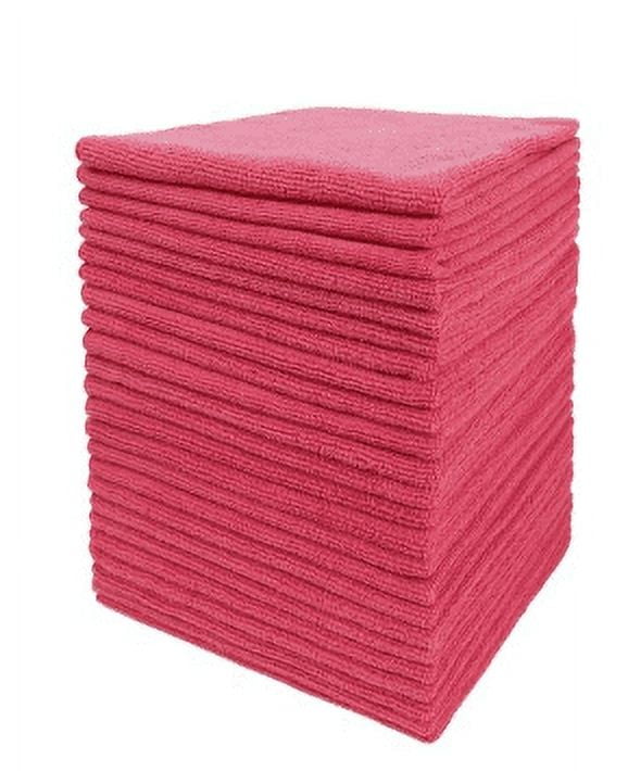 Tricol Clean Professional Microfiber Cleaning Cloth 240 Value Pack Red ...