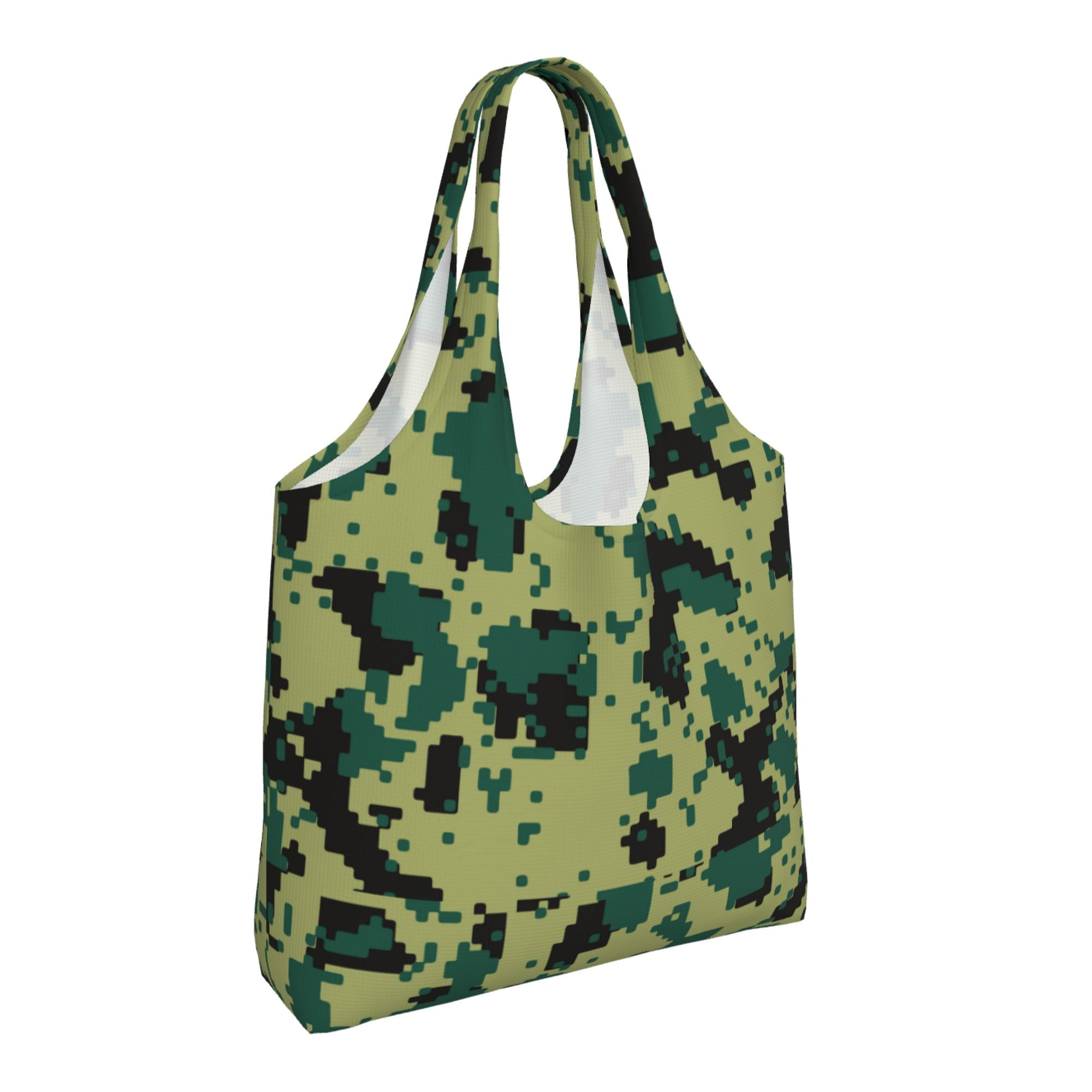 Tricolor Camouflage Background Canvas Tote Pocket For Women,Totes Bag ...