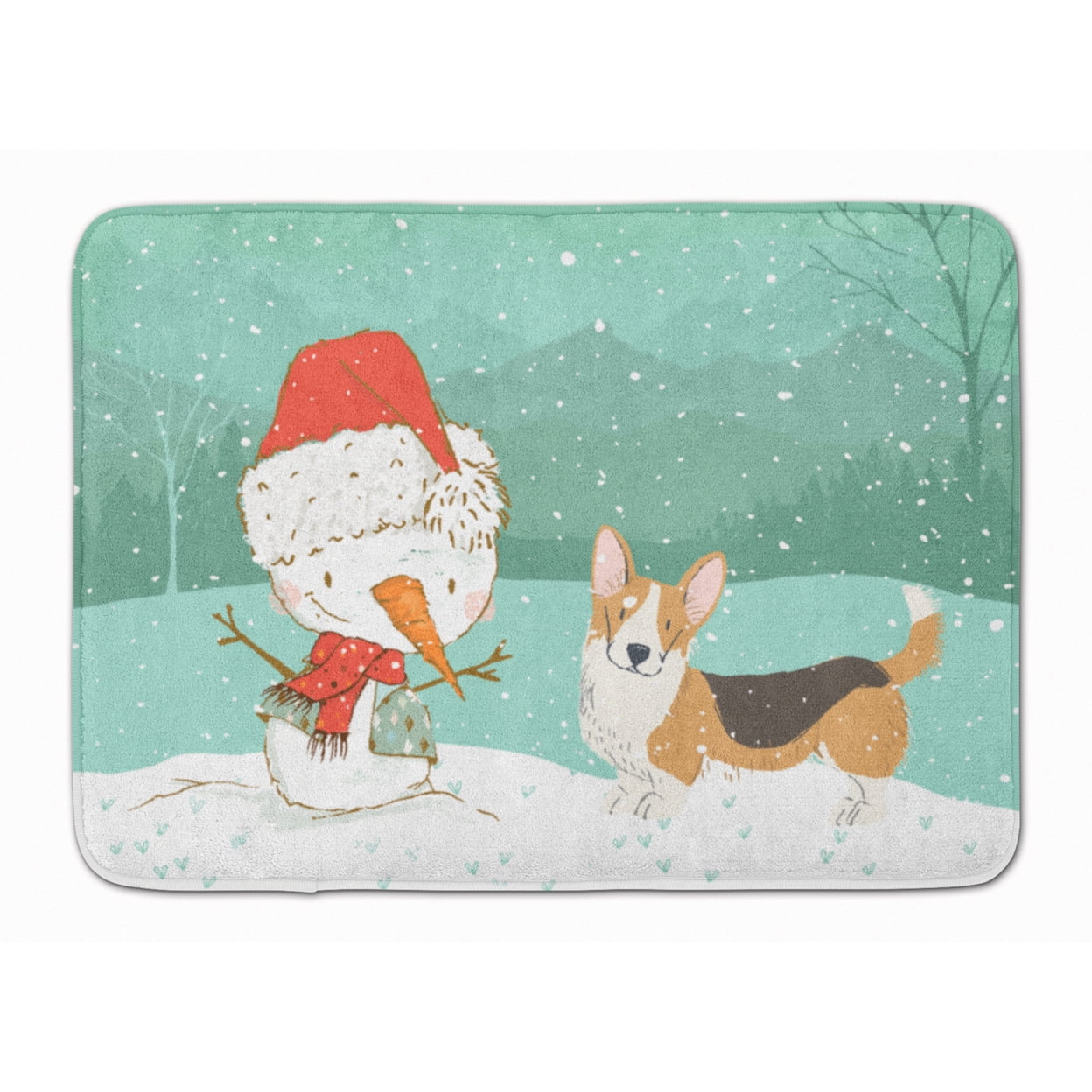 Tricolor Cardigan Corgi Snowman Christmas Machine Washable Memory Foam ...