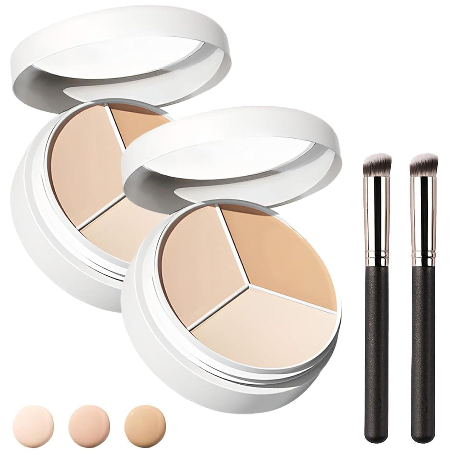 Tricolor Concealer,2025 Tri Color Face Concealer Highlight Contour ...