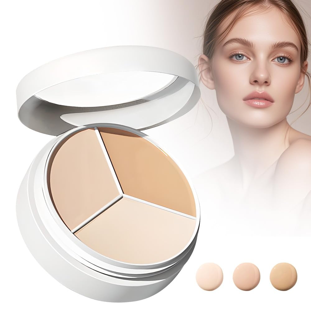 Tricolor Concealer, 2025 Tri Color Face Concealer Highlight Contour ...