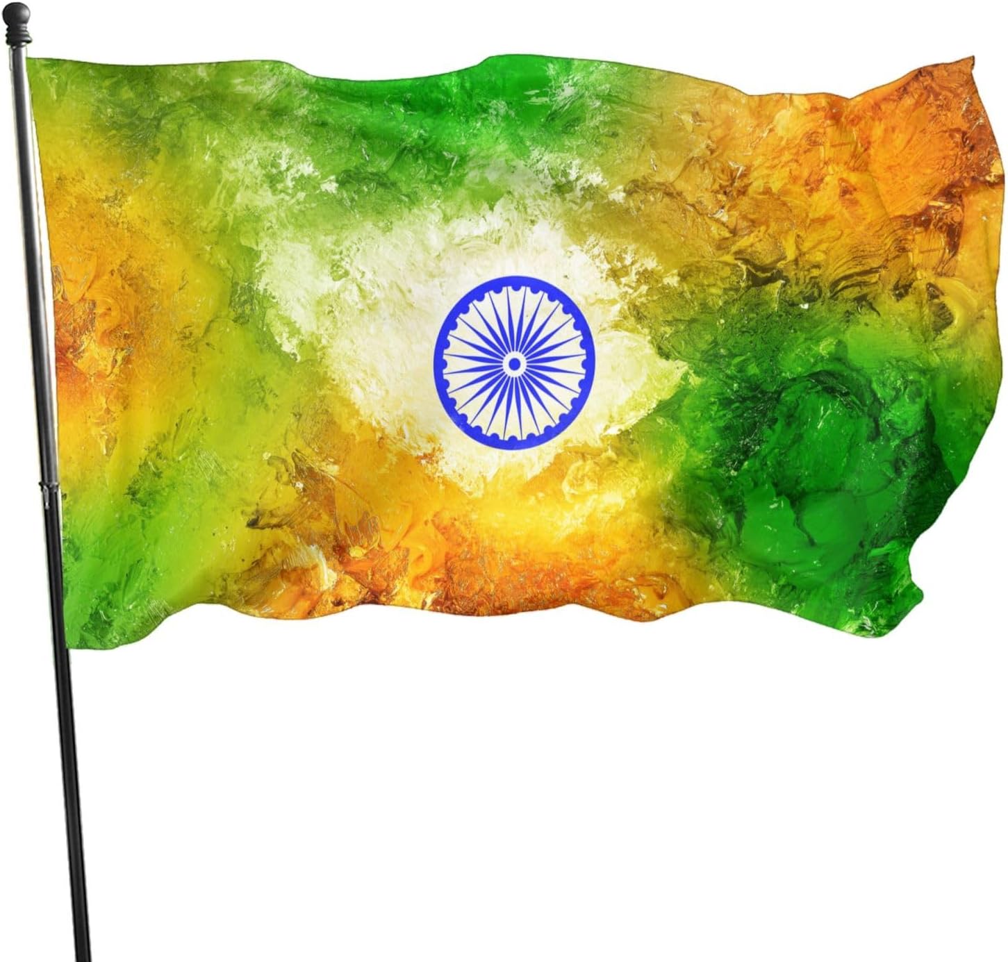 Tricolour India Flag Outdoor Indoor Garage With Grommets Dormitory ...