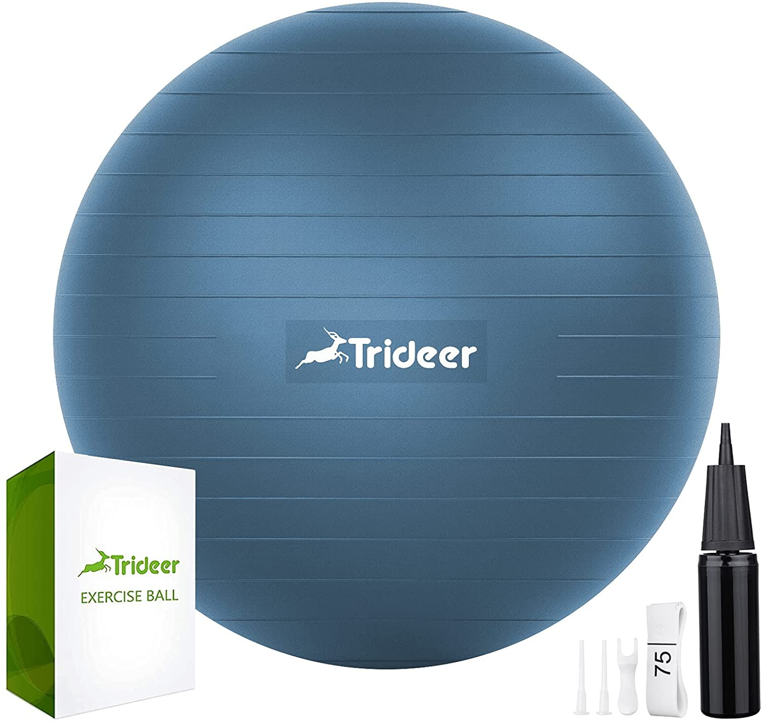 Trideer 65cm Anti-Slip Inflatable Yoga Ball with Quick Pump for ...