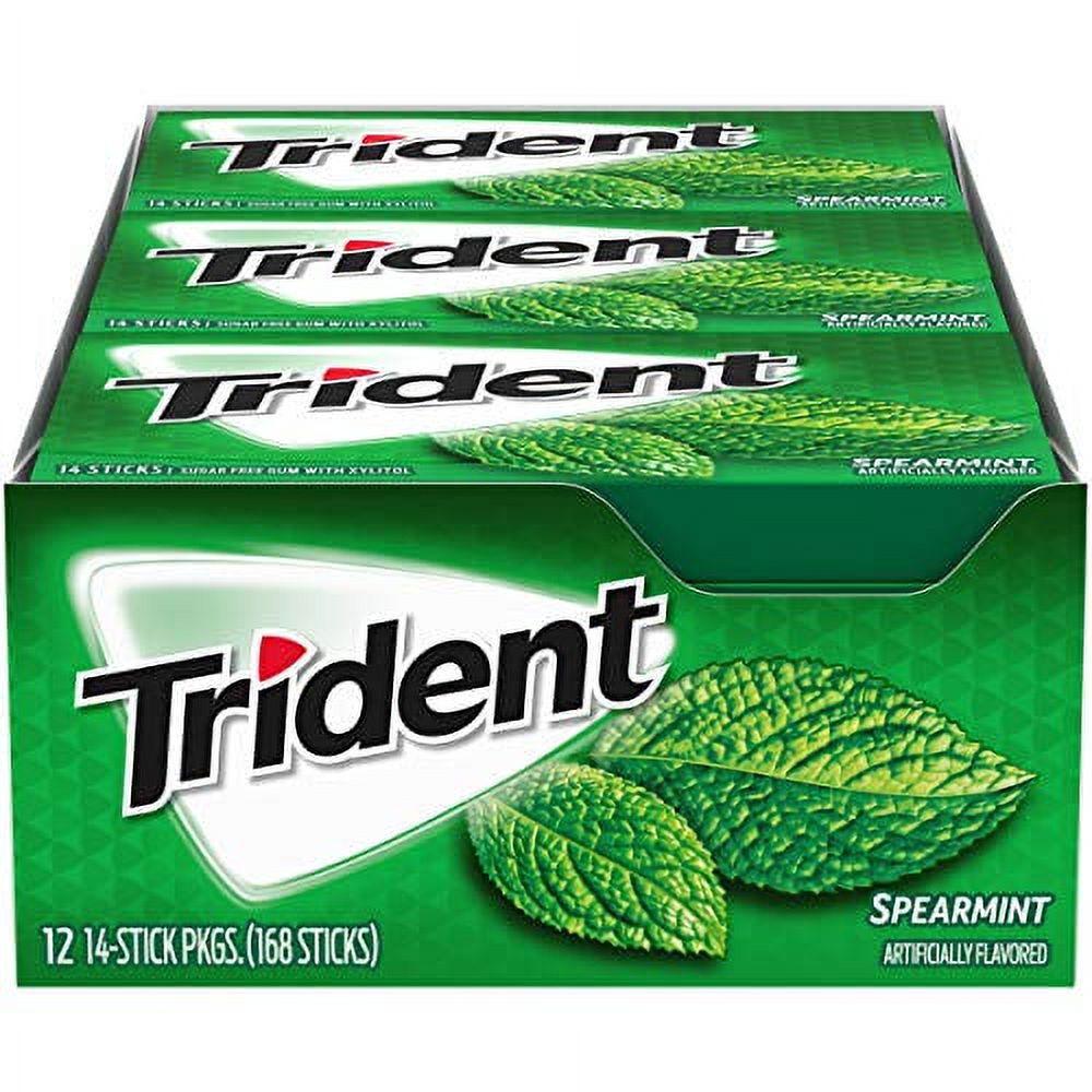 Trident Chewing Gum Spearmint 12 Packs/Box (MOZ01106/61534) - Walmart.com