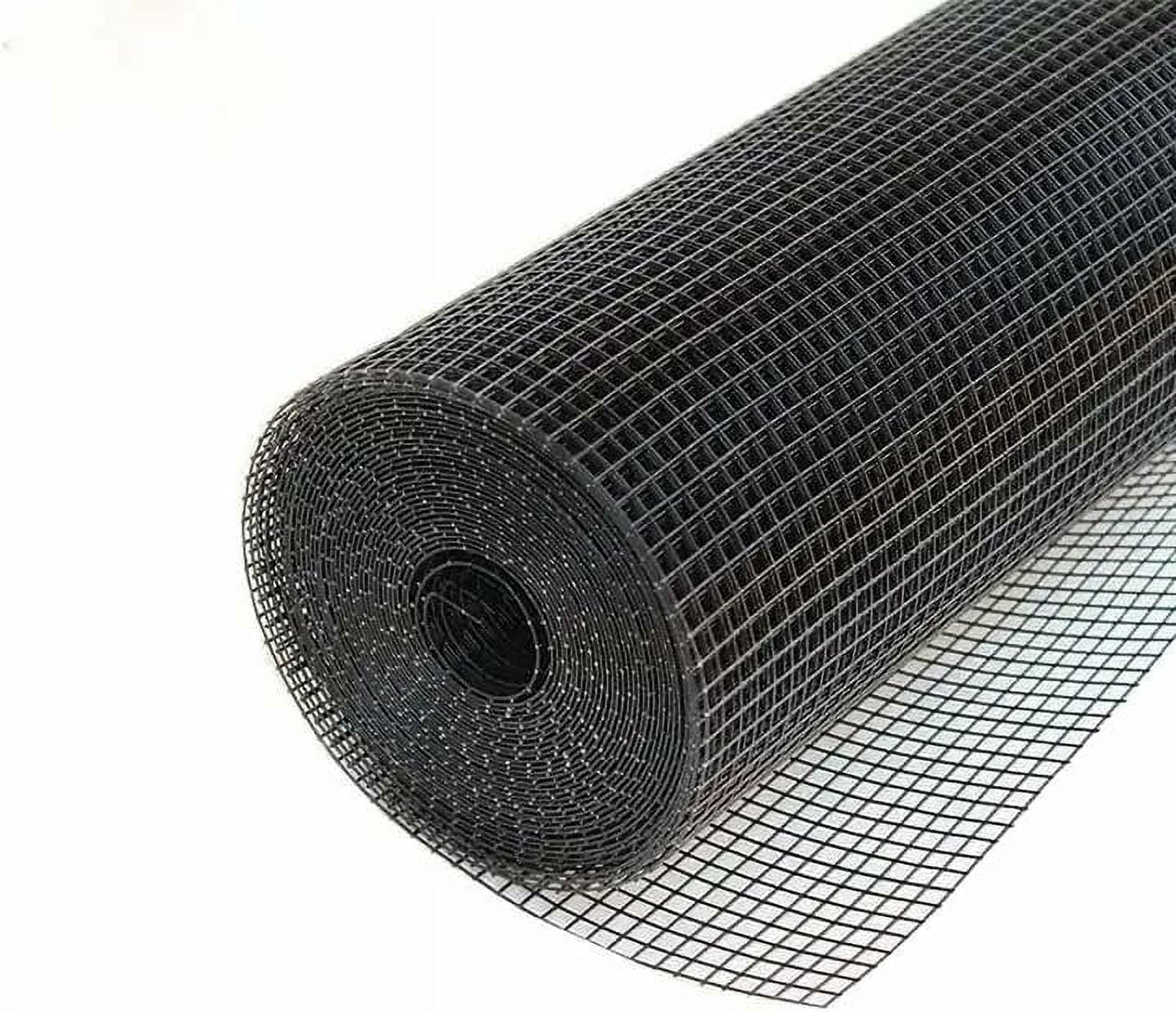 Trident Fence 2' x 100' 23ga. Hardware Cloth Roll Black PVC Coated ...
