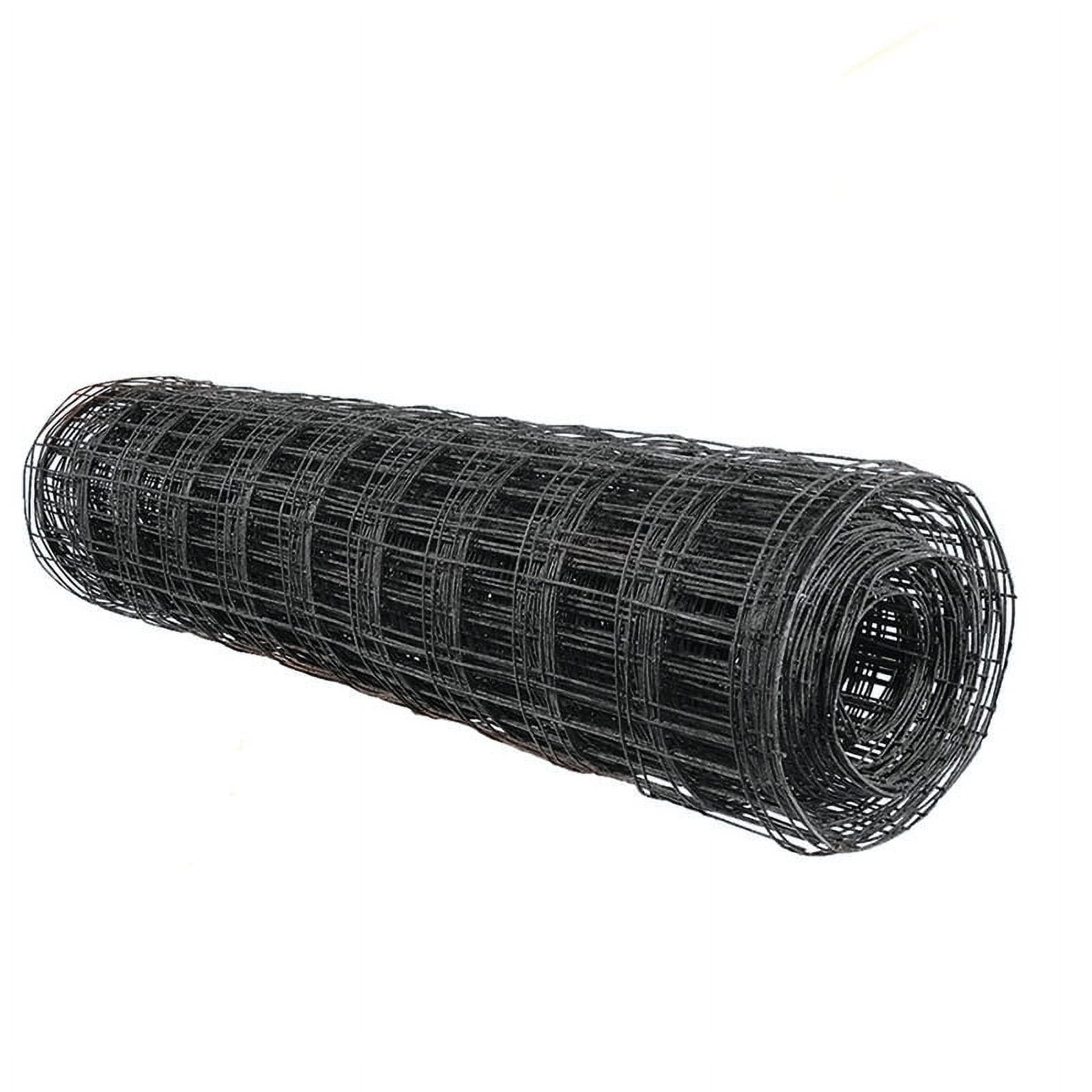 Trident Fence 4' x 100' 12.5ga. Welded Wire Fence Roll Black PVC Coated ...