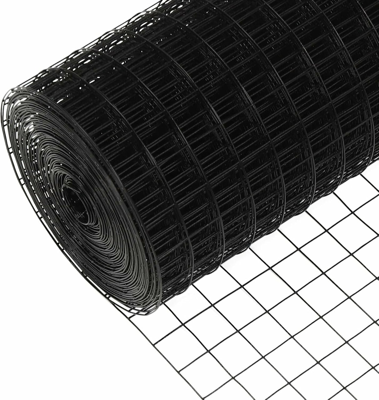 Trident Fence 4' x 100' 16ga. Welded Wire Fence Roll Black PVC Coated ...