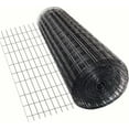 Trident Fence 6' x 50' 14ga. Welded Wire Fence Roll Black PVC Coated ...