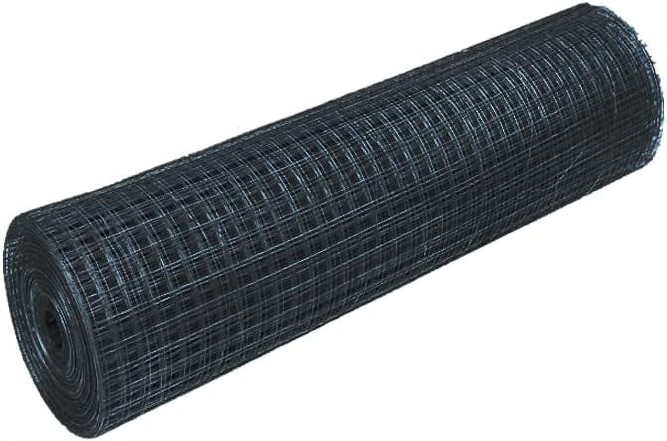 Trident Fence 7' x 100' 14ga. Welded Wire Fence Roll Black PVC Coated ...