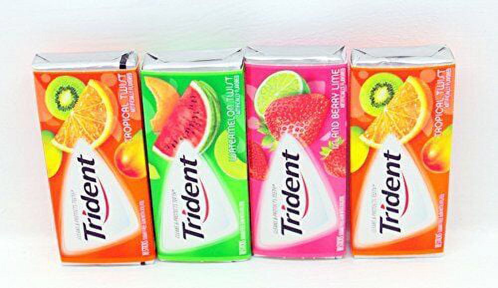 Trident Fruit Variety 4 (14 Stick) Pack - Tropical Twist, Watermelon ...