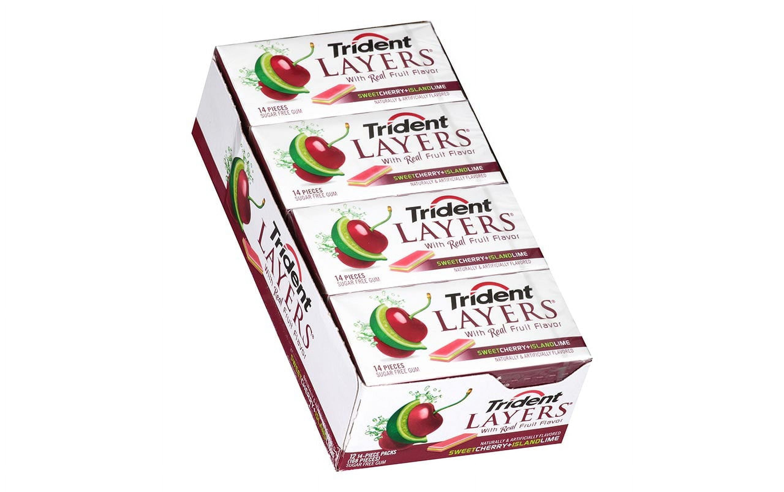 Trident Layers Trident Layers Orchard Cherry Island Lime Sugar Free Gum ...