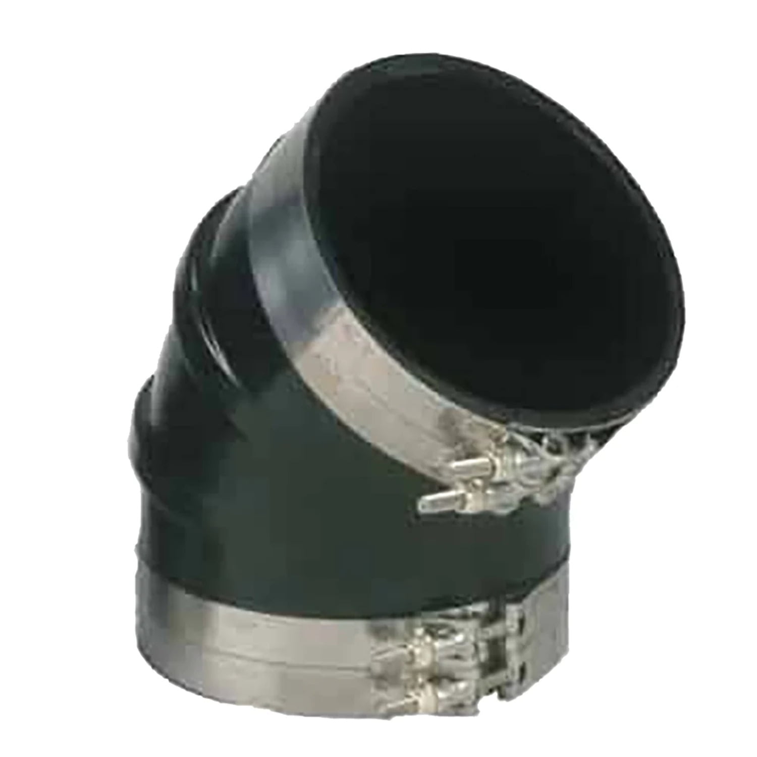 Trident Marine 3-1/2" ID 45-Degree EPDM Black Rubber Molded Wet Exhaust ...