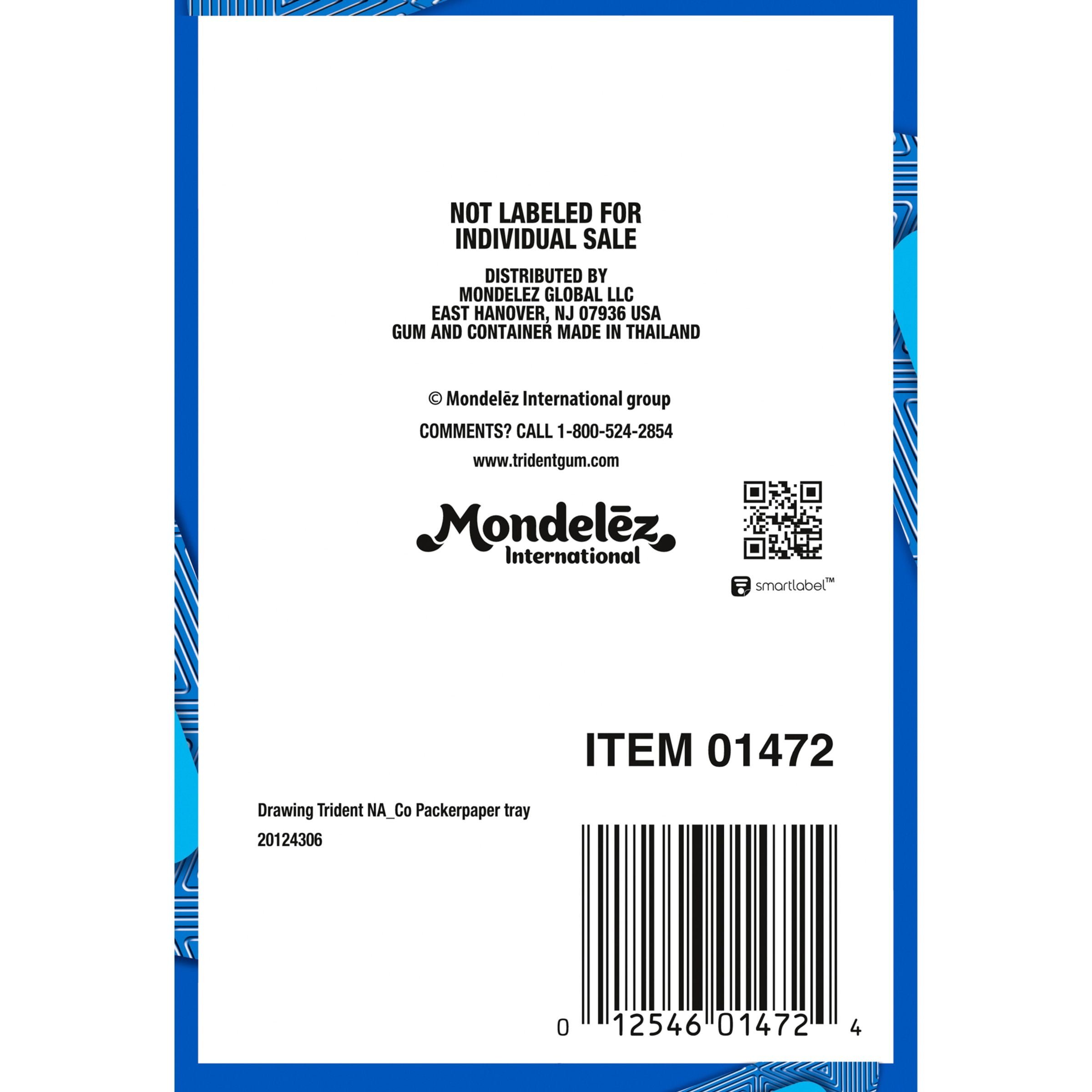 Trident Original Sugar Free Gum, 6 Pocket Packs of 28 Pieces 168 Total ...