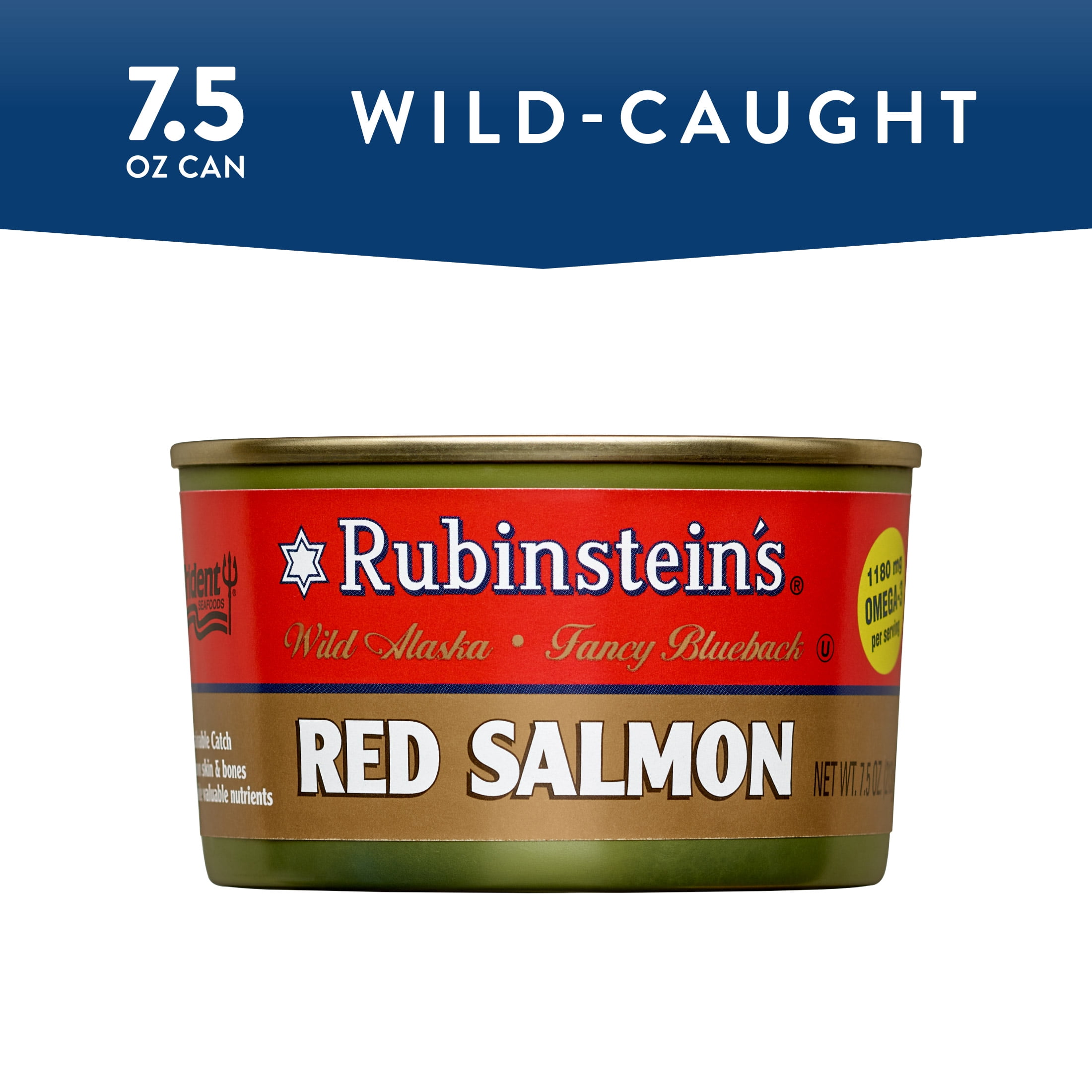 Trident Seafood Rubinstein's Canned Wild Alaska Red Salmon, Gluten-Free ...