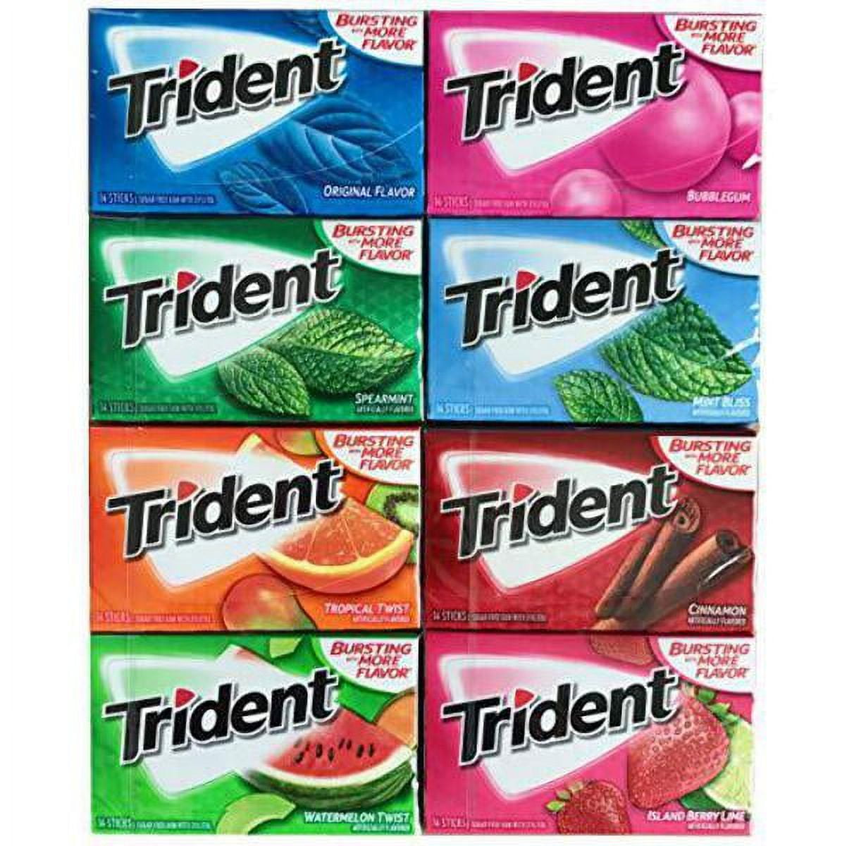 Trident Sugar Free Chewing Gum Variety Gift Pack (Pack of 8) - Walmart.com