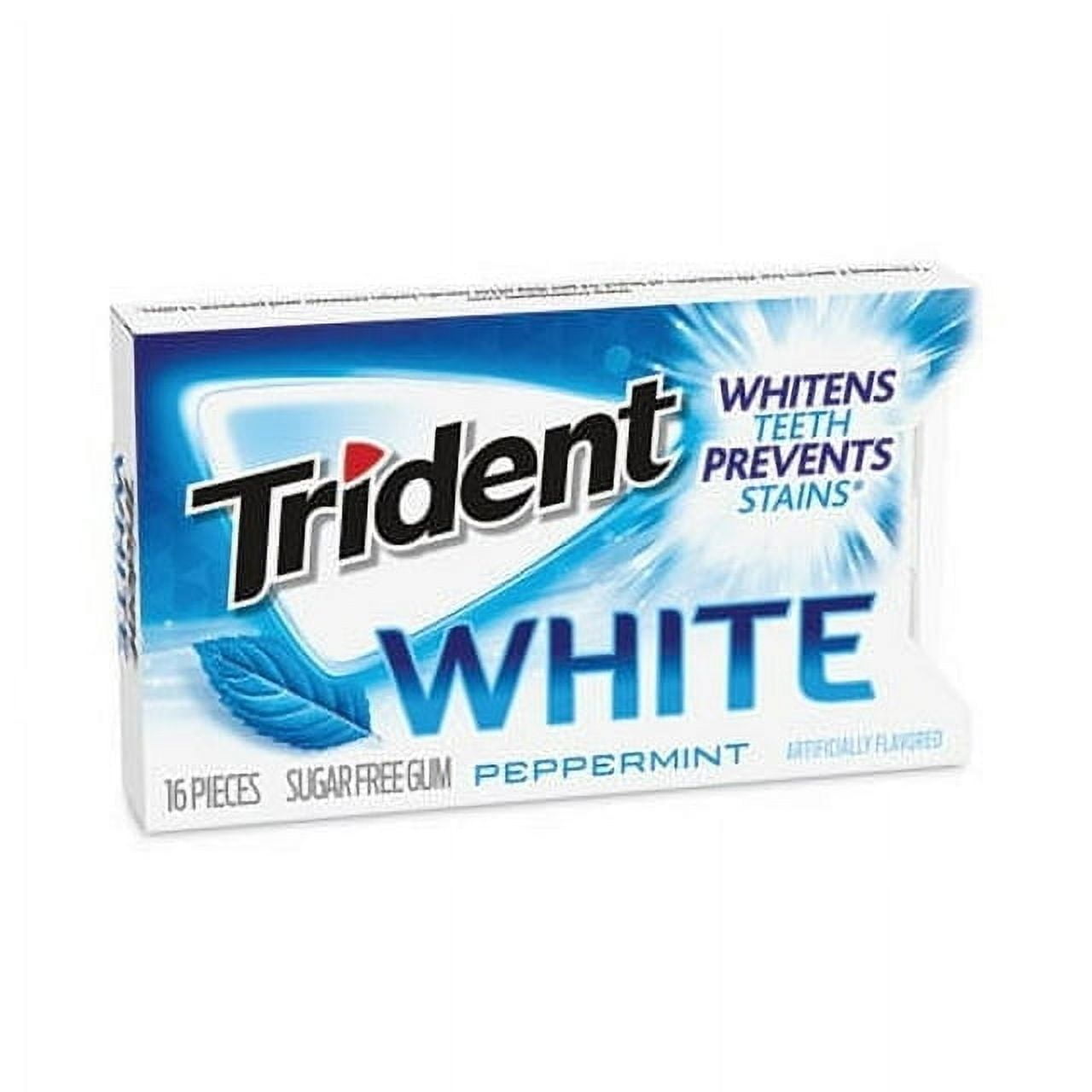 Trident® Sugar-Free White Peppermint Gum, Value Multipack, 16 Pieces ...