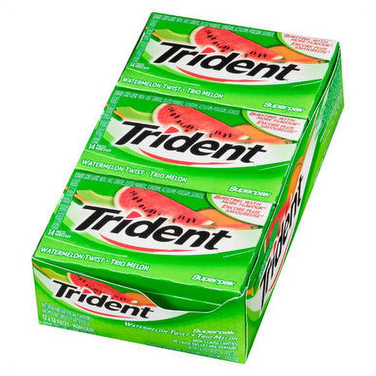 Trident Sugar Free Watermelon Twist Gum, 12 Pack (14 Pieces Each ...