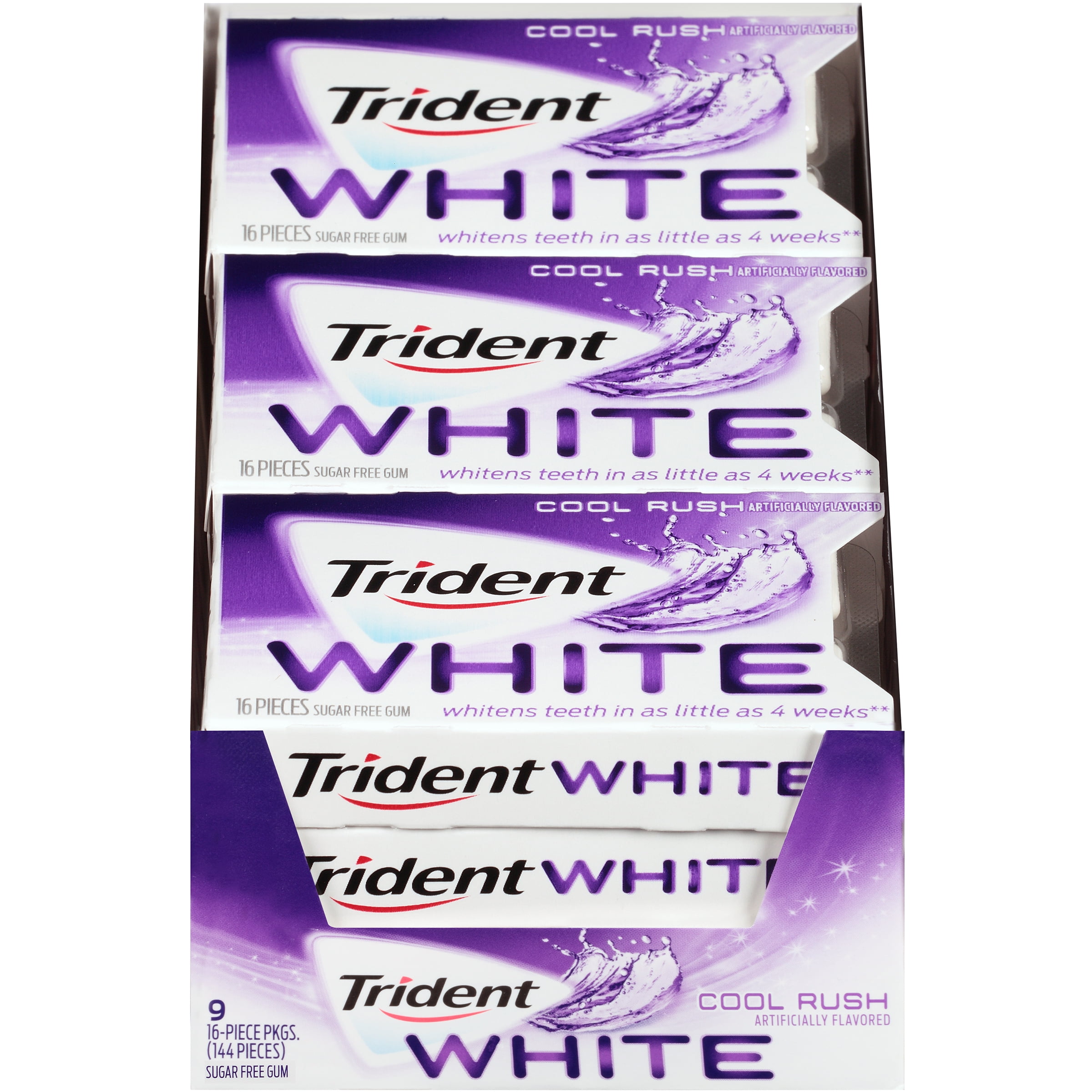 Trident, Sugar Free White Cool Mint Gum, 16 Pcs, - Walmart.com