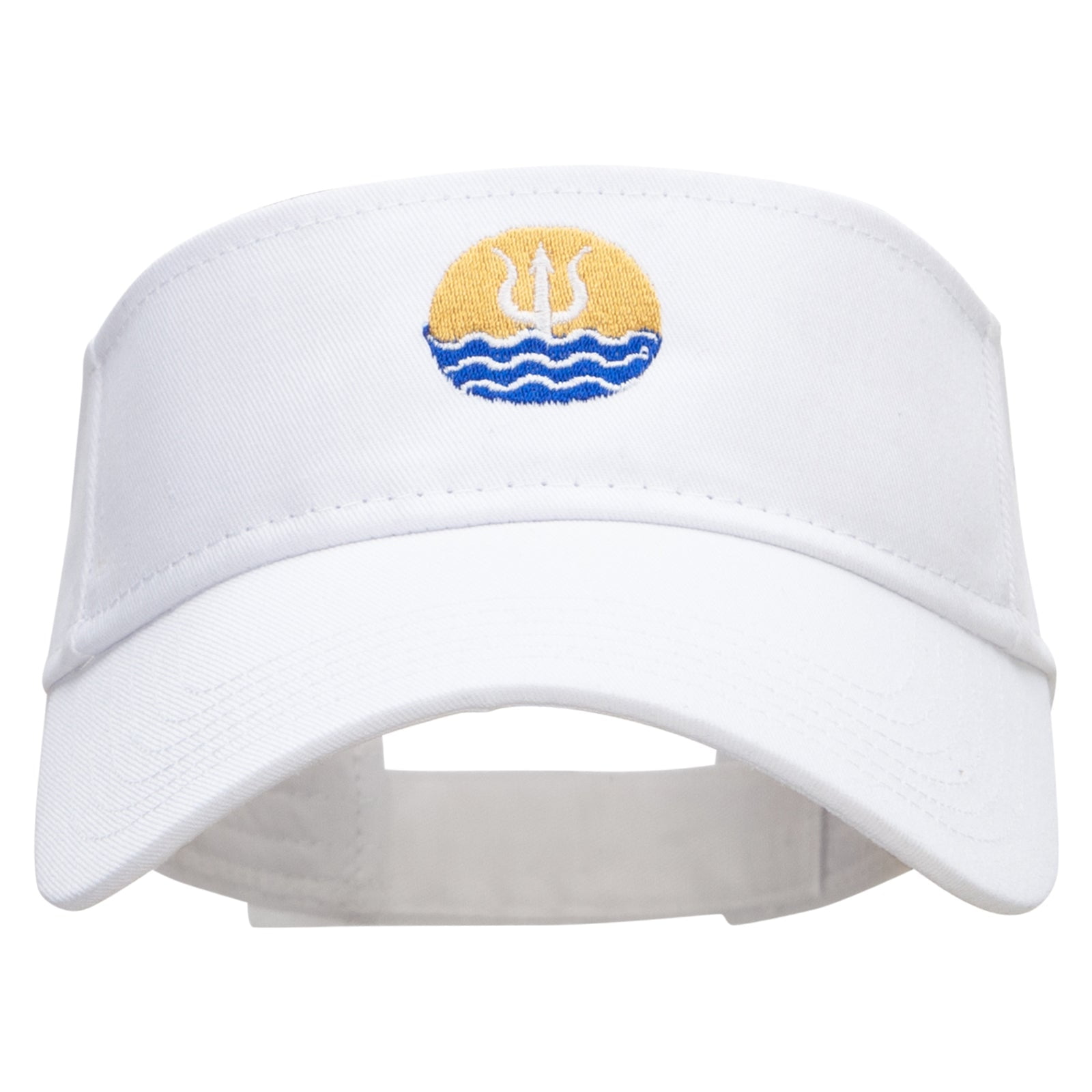 Trident Sunset Embroidered Cotton Twill Sun Visor - White OSFM ...