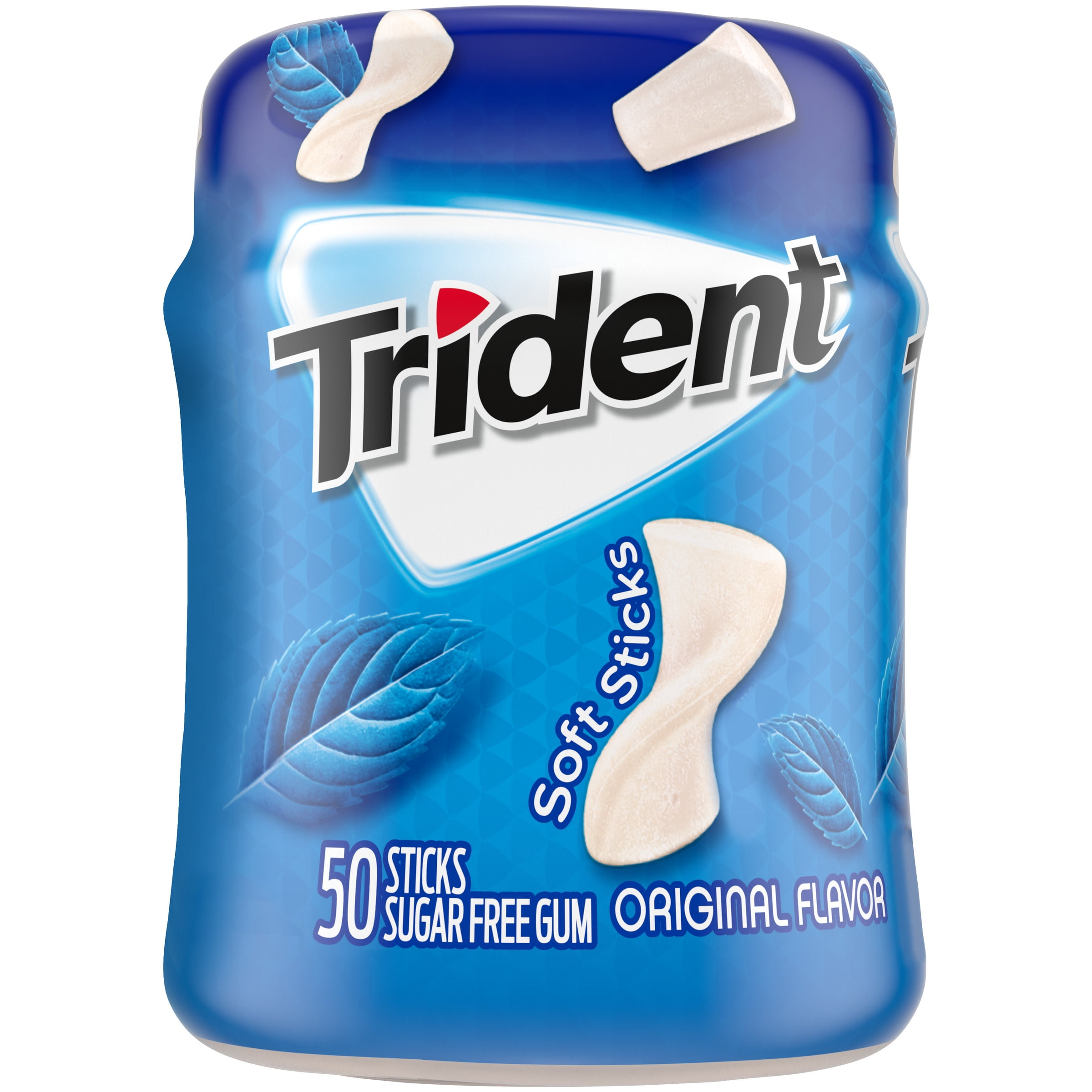 Trident Unwrapped Original Flavor Sugar Free Gum, 50 Piece Bottle ...