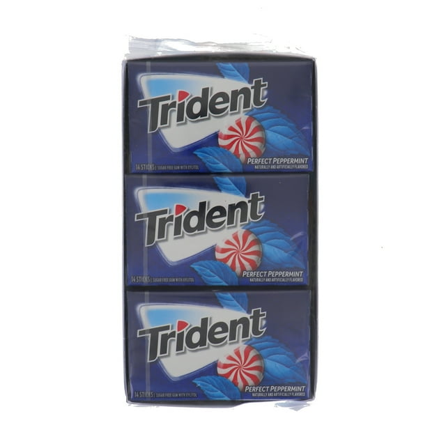 Trident, Value Pack Perfect Peppermint, Count 12 (14Pcs) - Gum / Grab ...