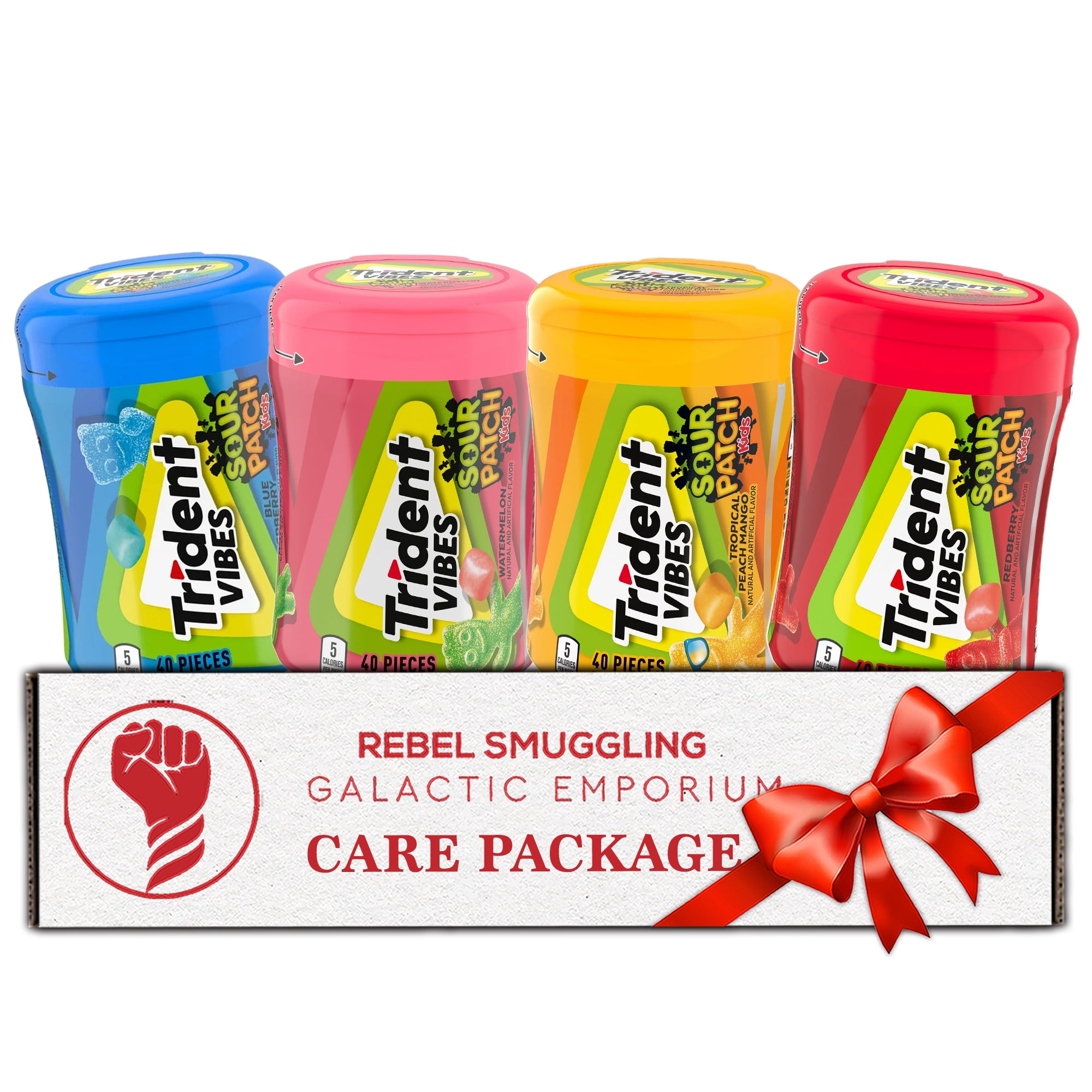 Trident Vibes Variety Pack, 4 Flavors, Tropical, Watermelon, Red Berry ...