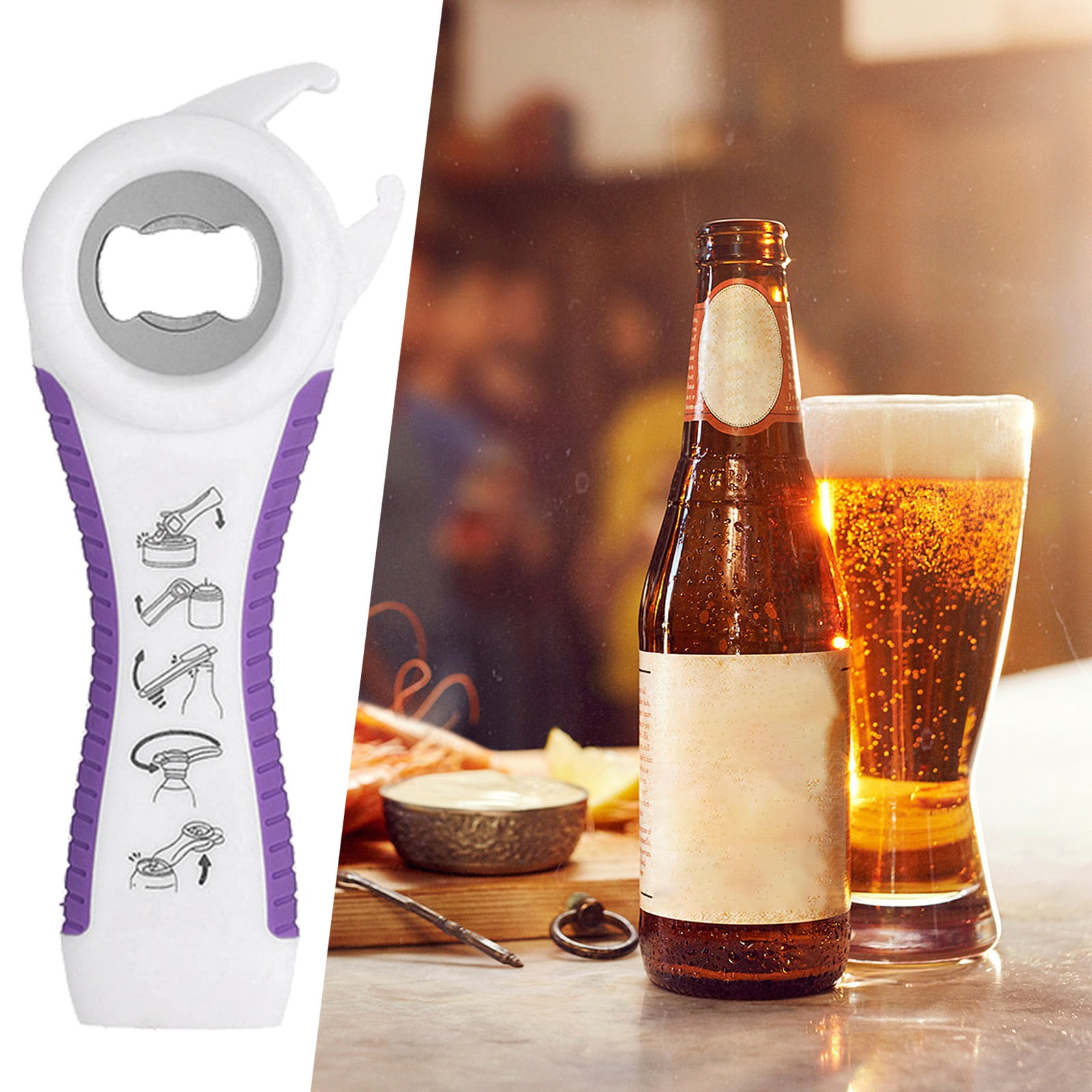 Trieiy Function Can Opener Kit Easy to Use for Children Elderly and ...