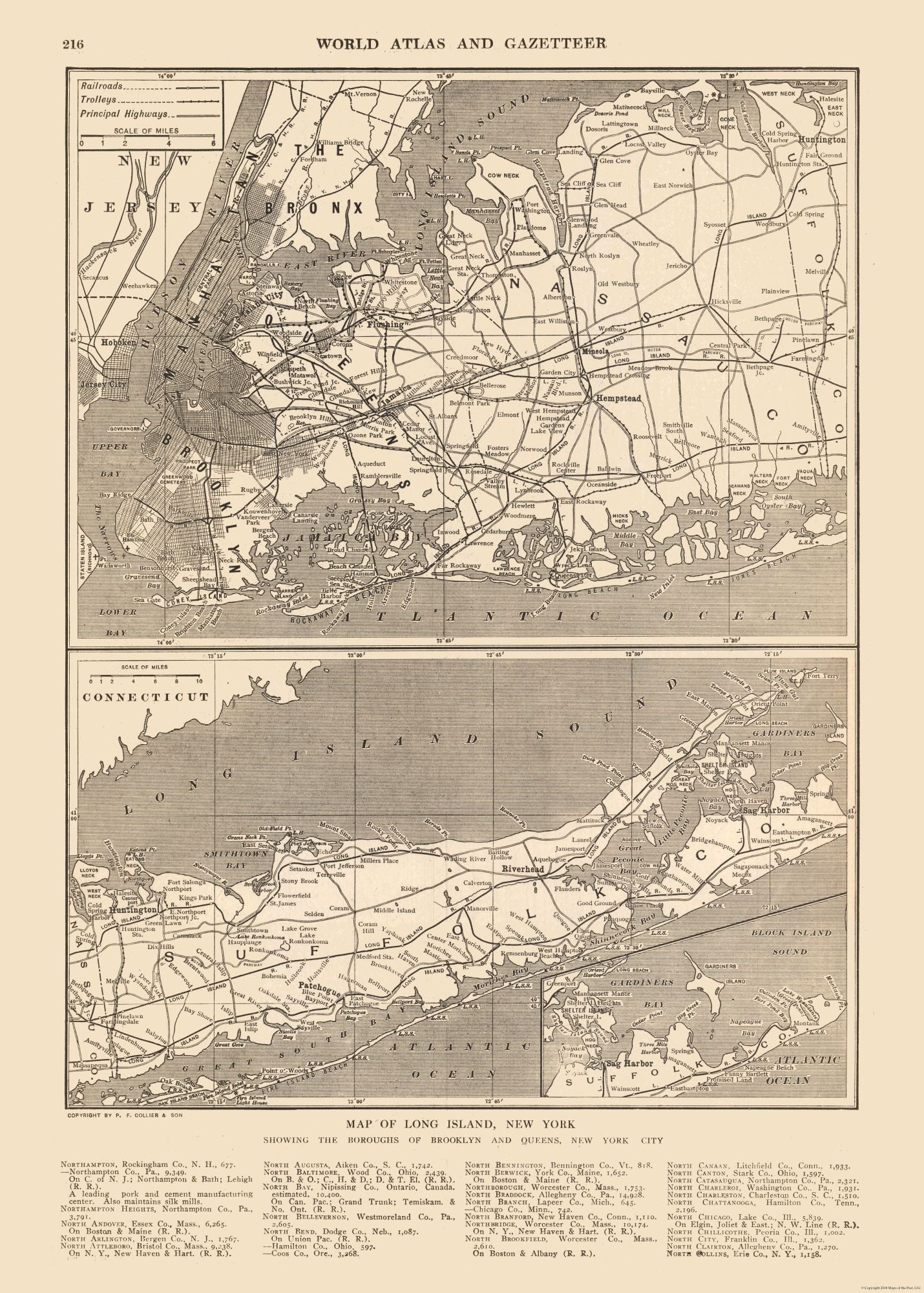 Historic State Map - Long Island New York - Reynold 1921 - 23 x 32.16 ...