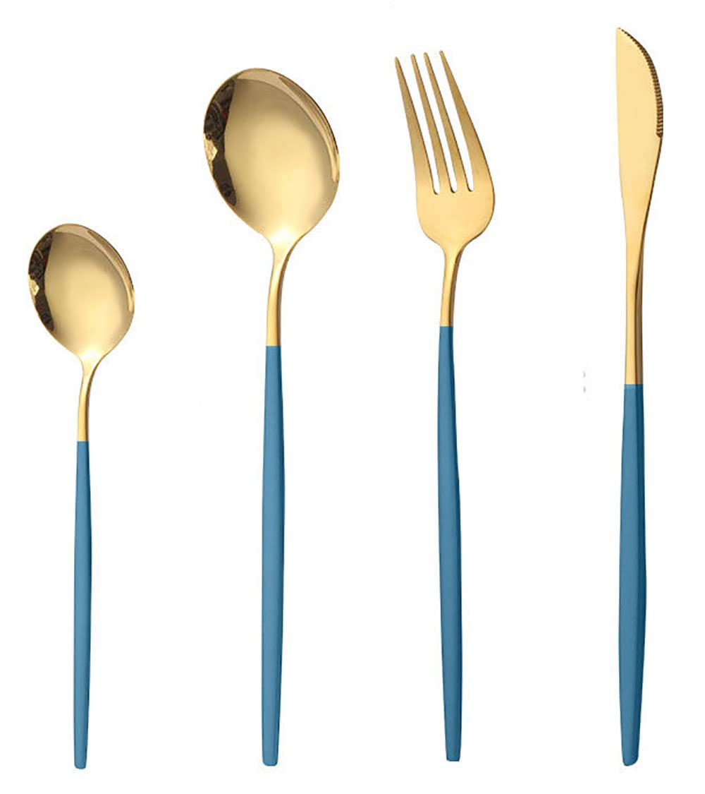 Trifecta 4 Piece Silverware Flatware Cutlery SetStainless Steel ...