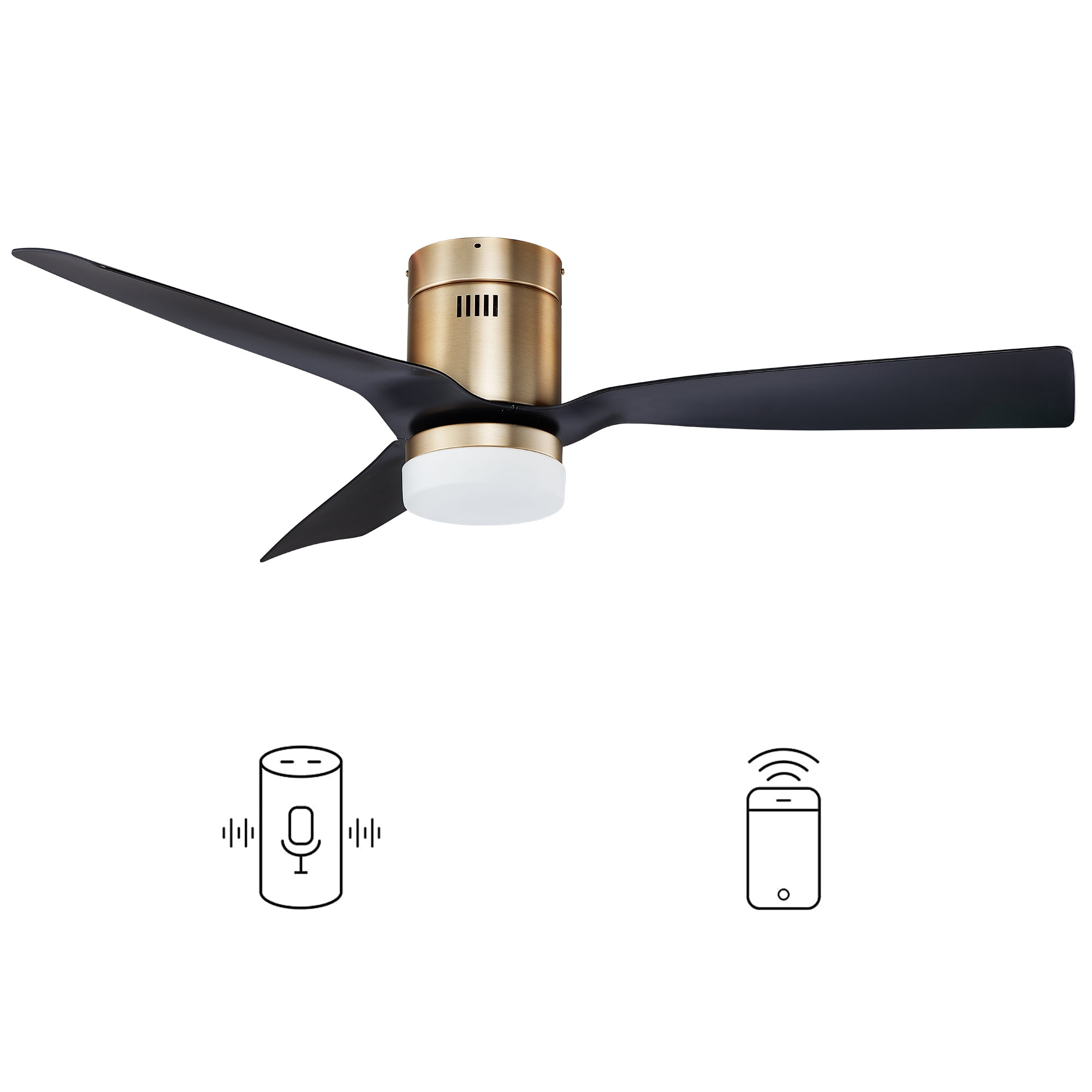 Striver 48" Smart Wifi Indoor Ceiling Fan with Dim Light, Remote, Voice ...