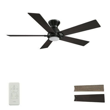 52" Modern Crystal Ceiling Fan with Lights Remote Control Reversible 5 ...