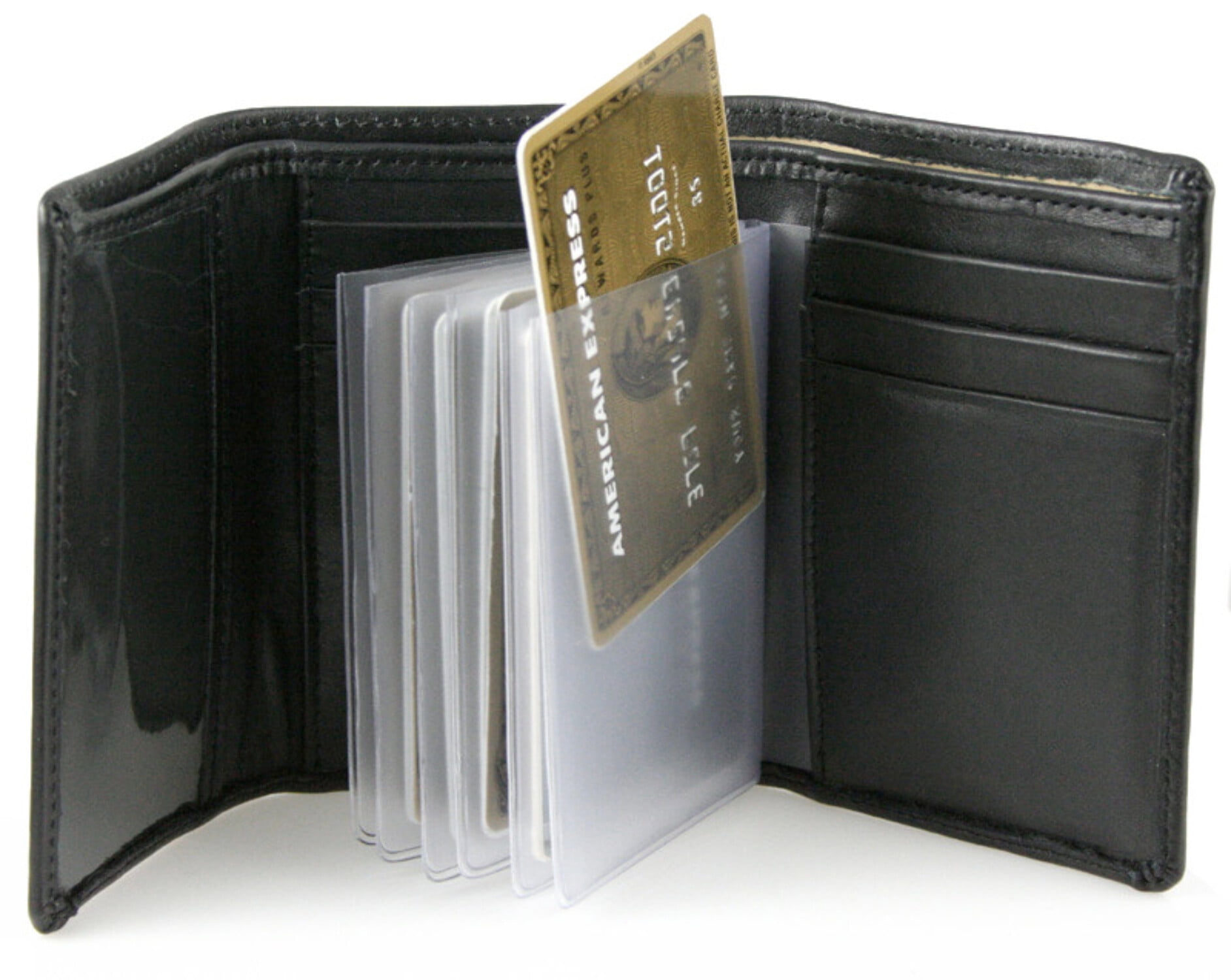 Trifold 6 Page Picture and Credit Card Top Loading Wallet Insert ...