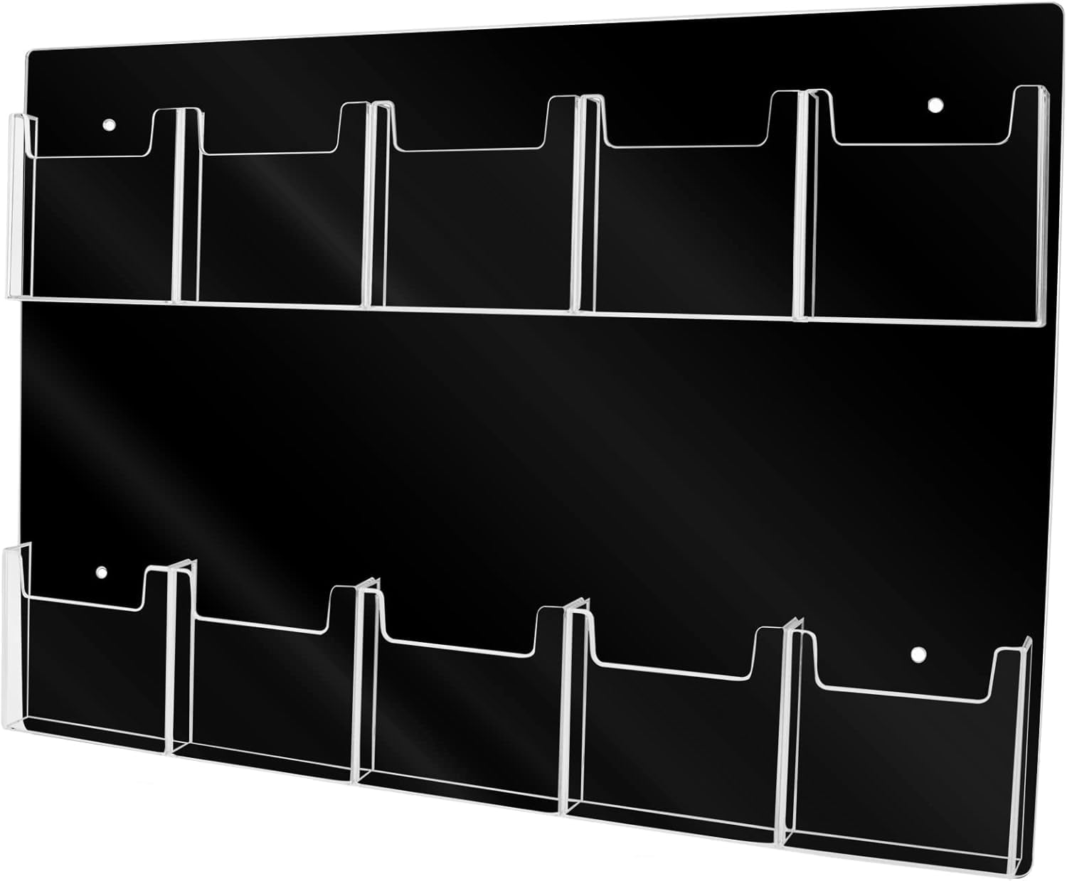 Trifold Display Organizer Wall Holds 4 Inch Wide Paper Products Clear ...