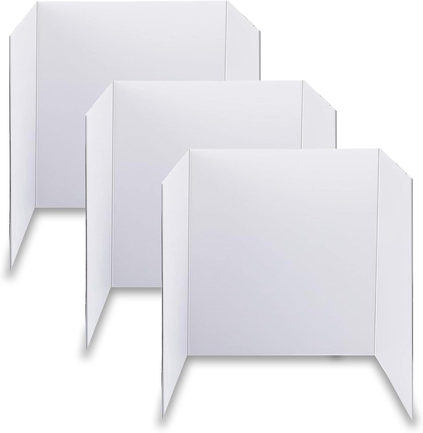 Trifold Poster Board, 24" x 16", 3-Pack, White Corrugated Project ...